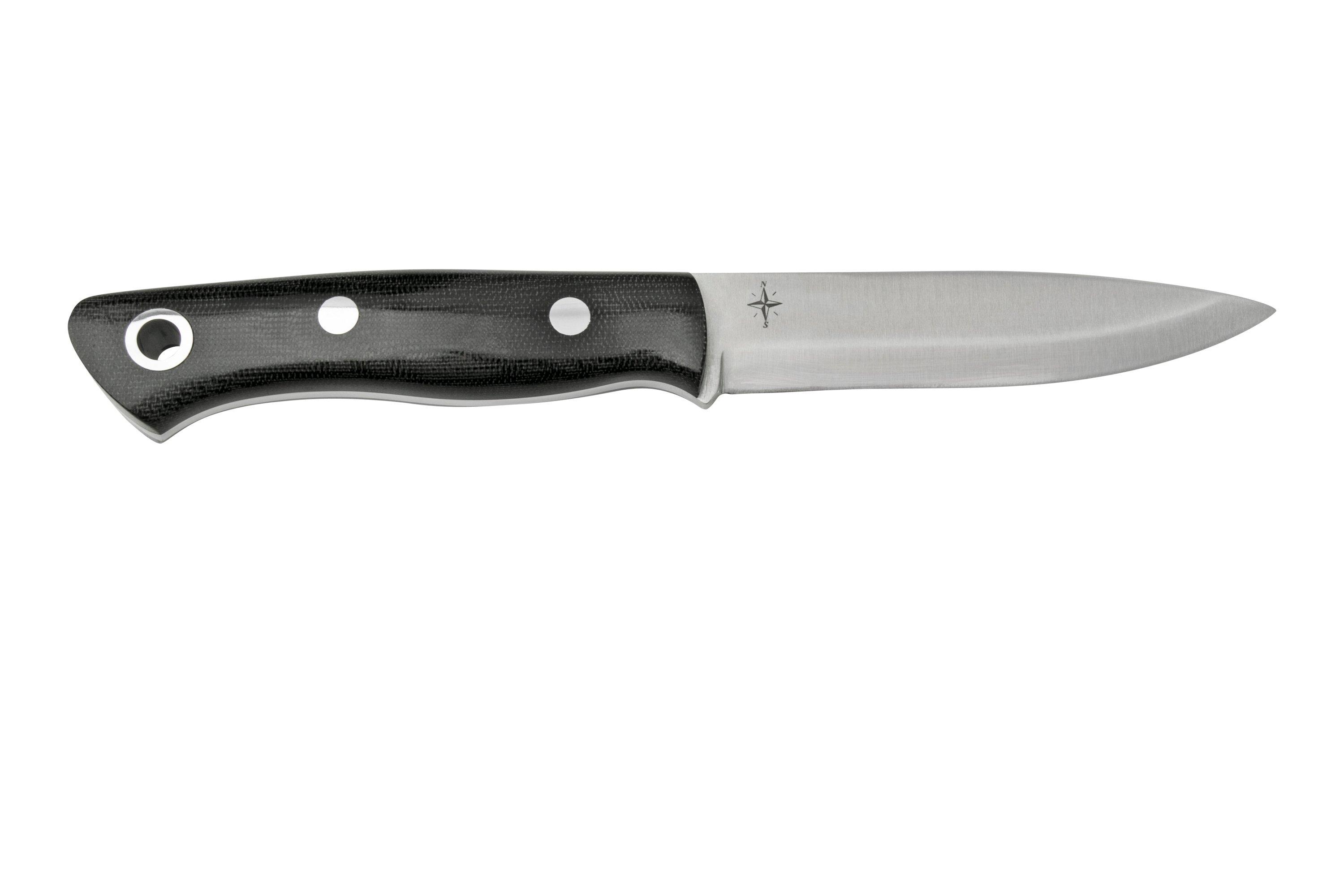 Bark River Aurora Scandi CPM 3V Black Canvas Micarta, fixed knife ...