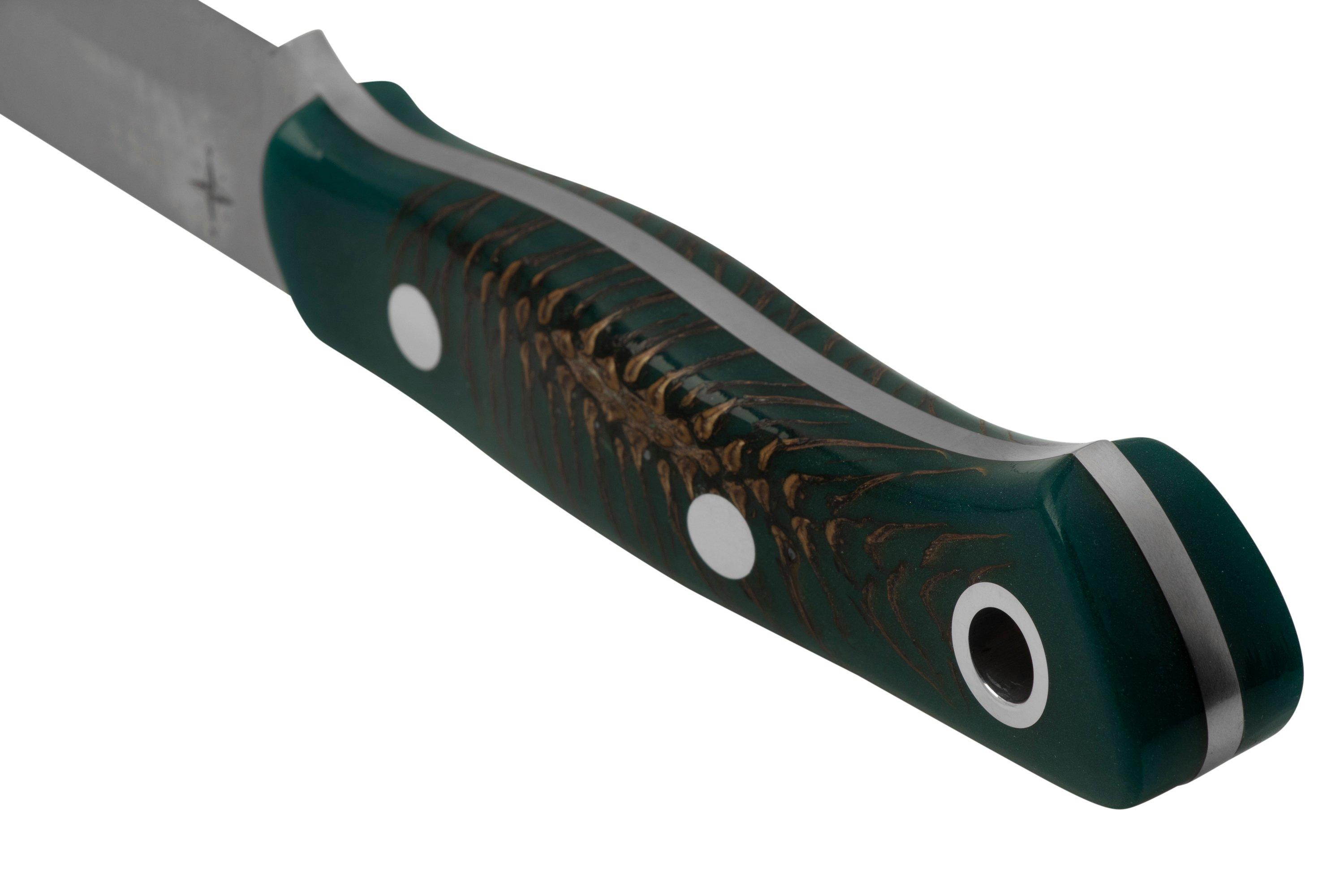 Bark River Aurora Scandi CPM 3V Emerald Pinecone, bushcraft knife ...