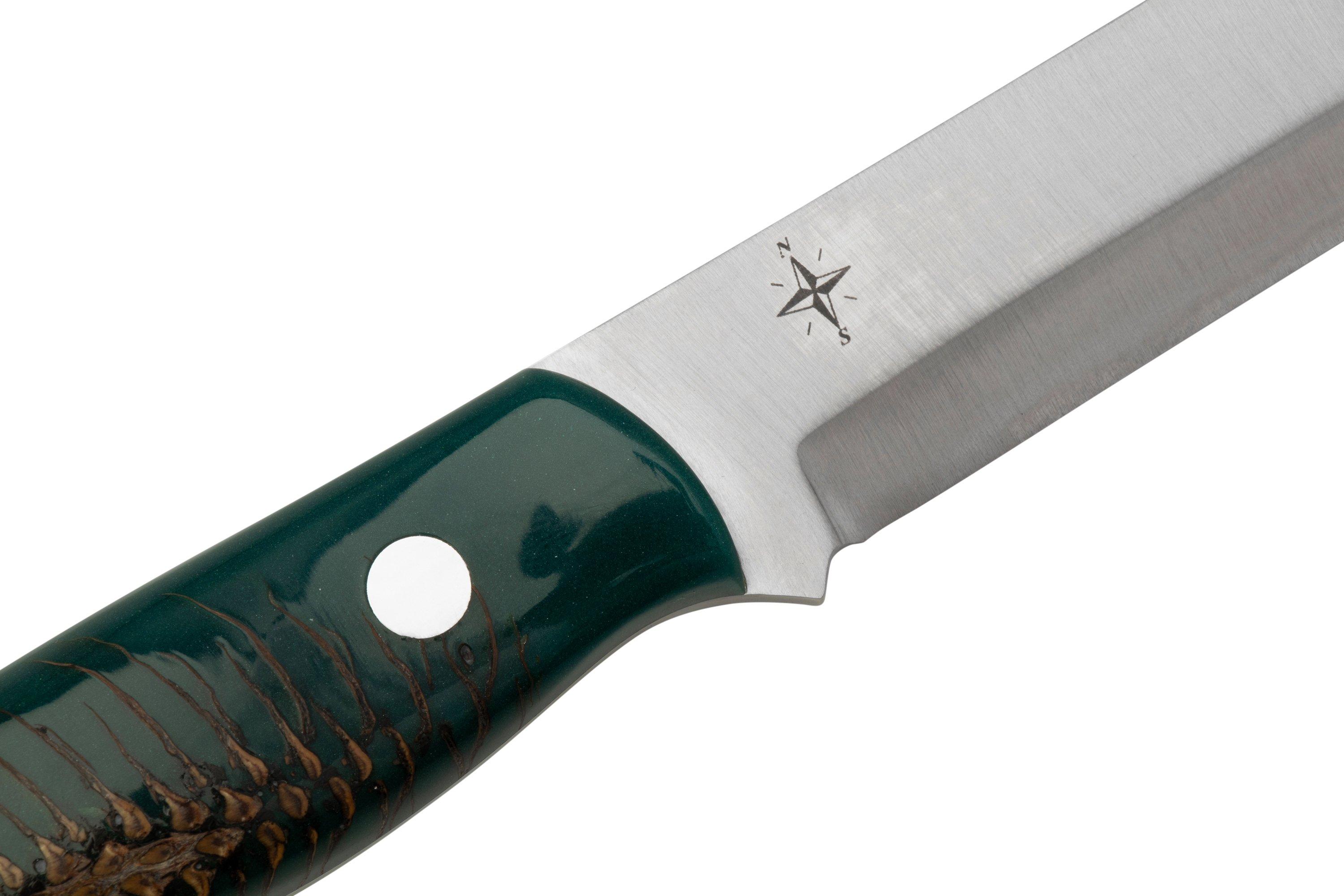 Bark River Aurora Scandi CPM 3V Emerald Pinecone, bushcraft knife ...