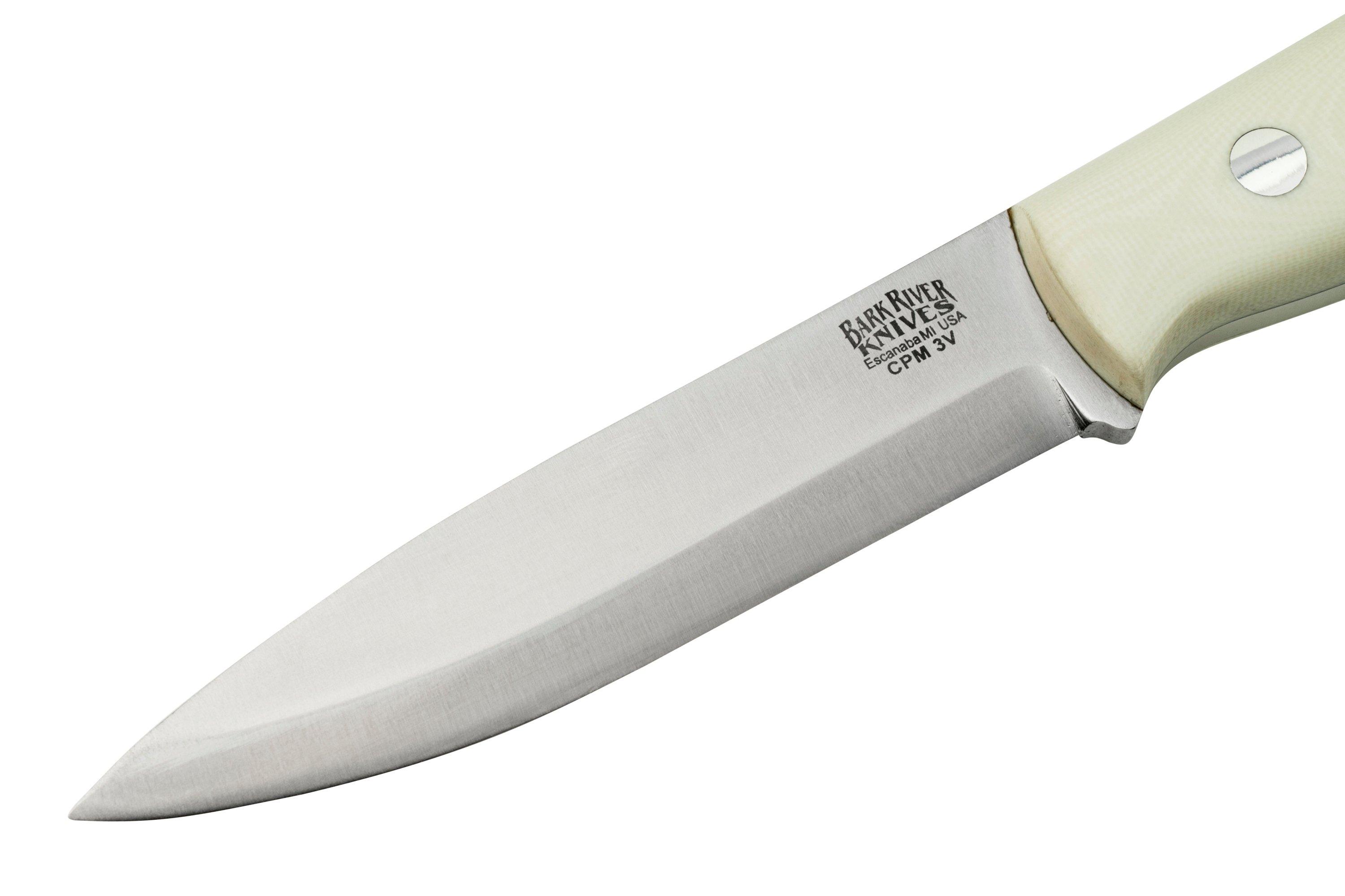 Nóż z głownią stałą Bark River Aurora Scandi CPM 3V White G10 | Zalety ...