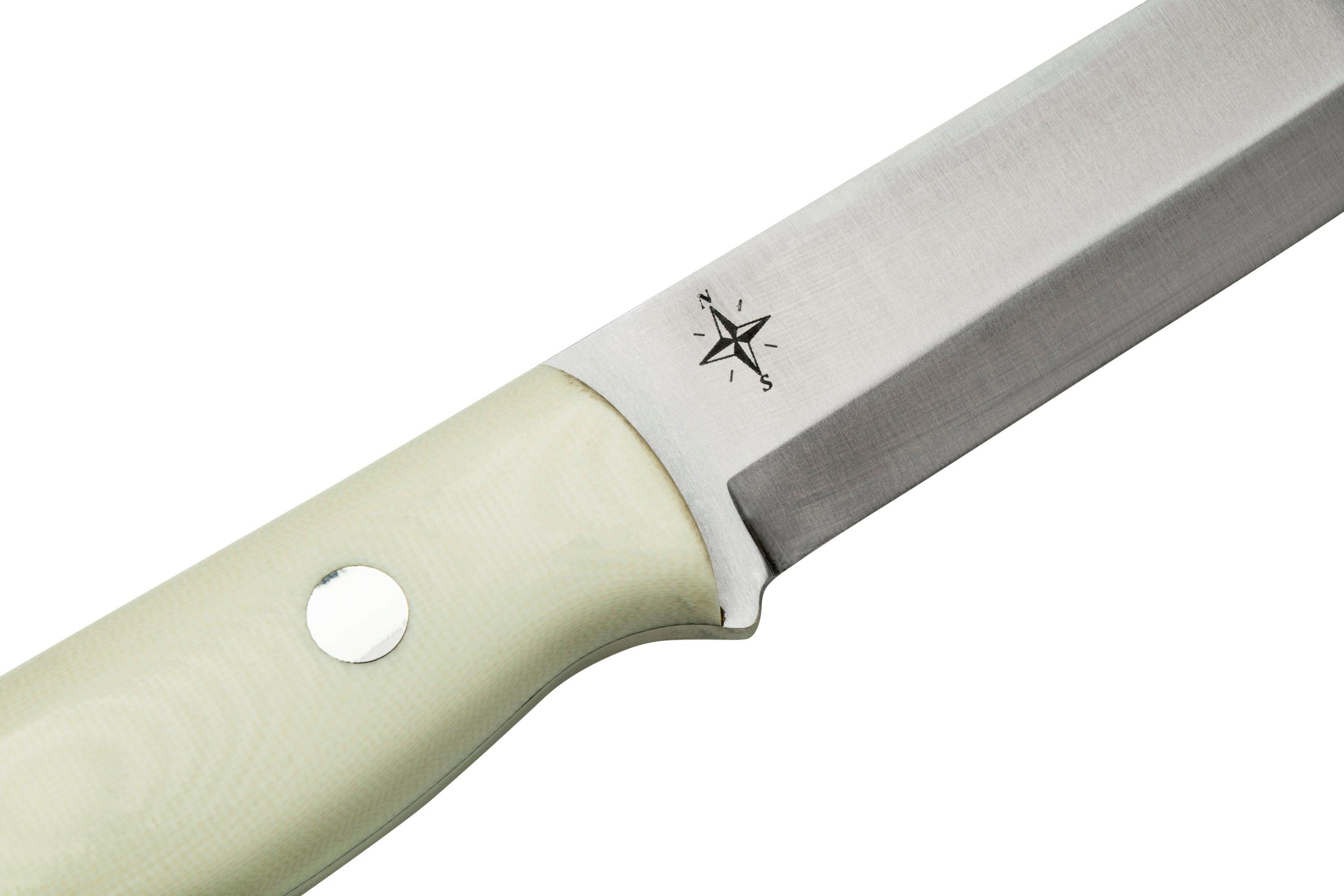 Bark River Aurora Scandi CPM 3V White G10, fixed knife | Advantageously ...