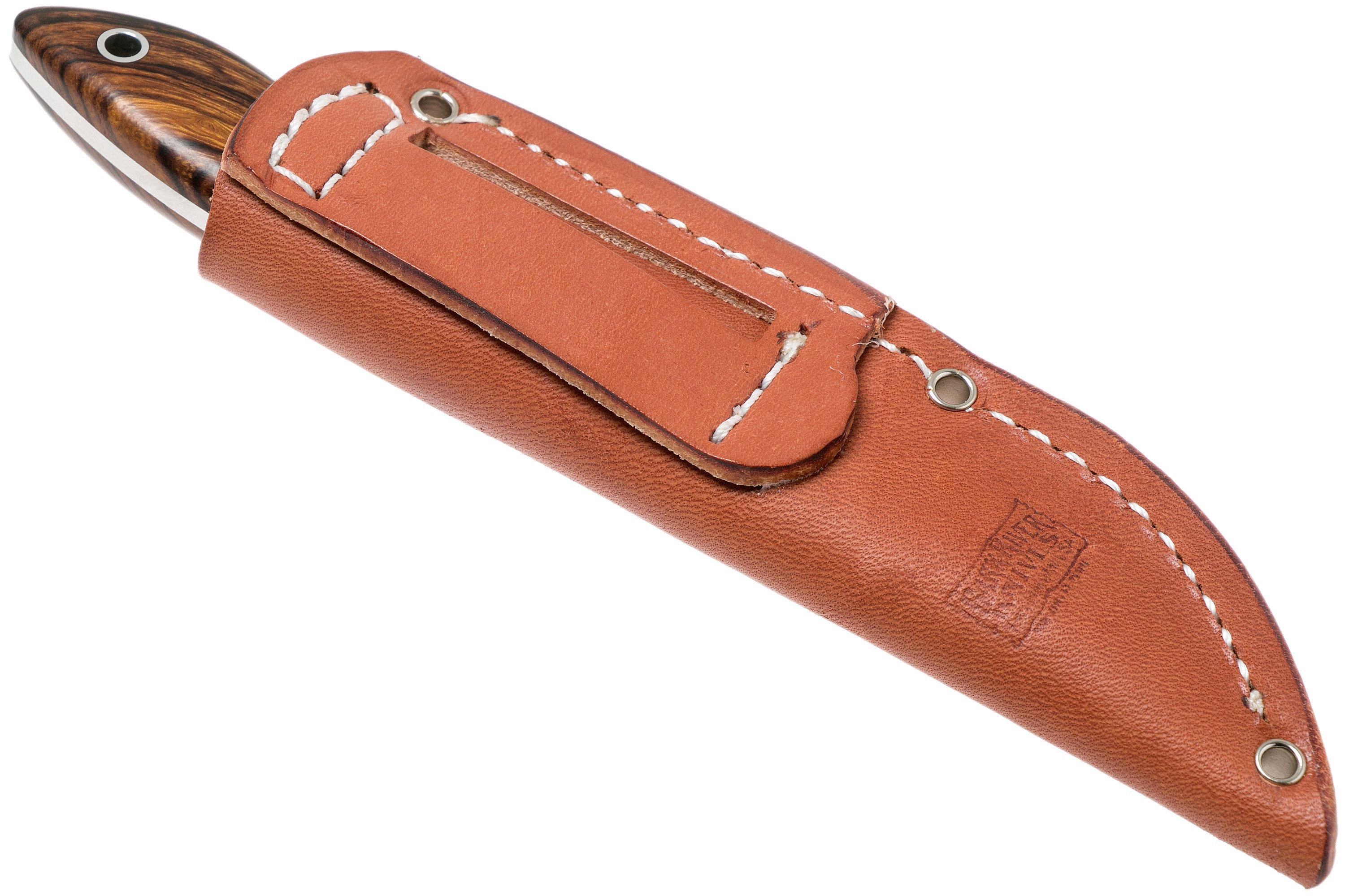 Bark River Adventurer Elmax, Desert Ironwood, brown sheath ...