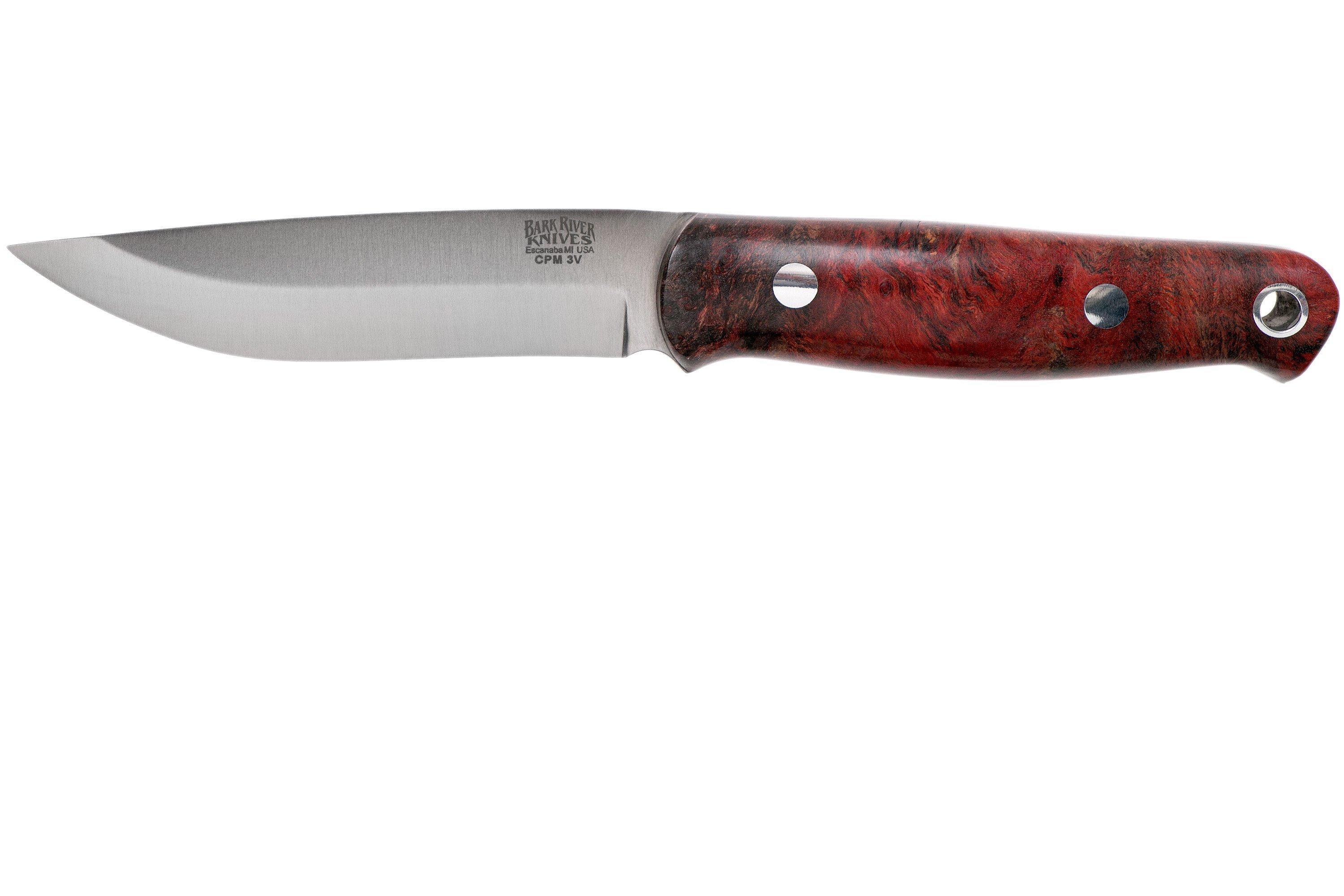 Bark River Bushcrafter II CPM 3V Hellfire Maple Burl bushcraft knife ...