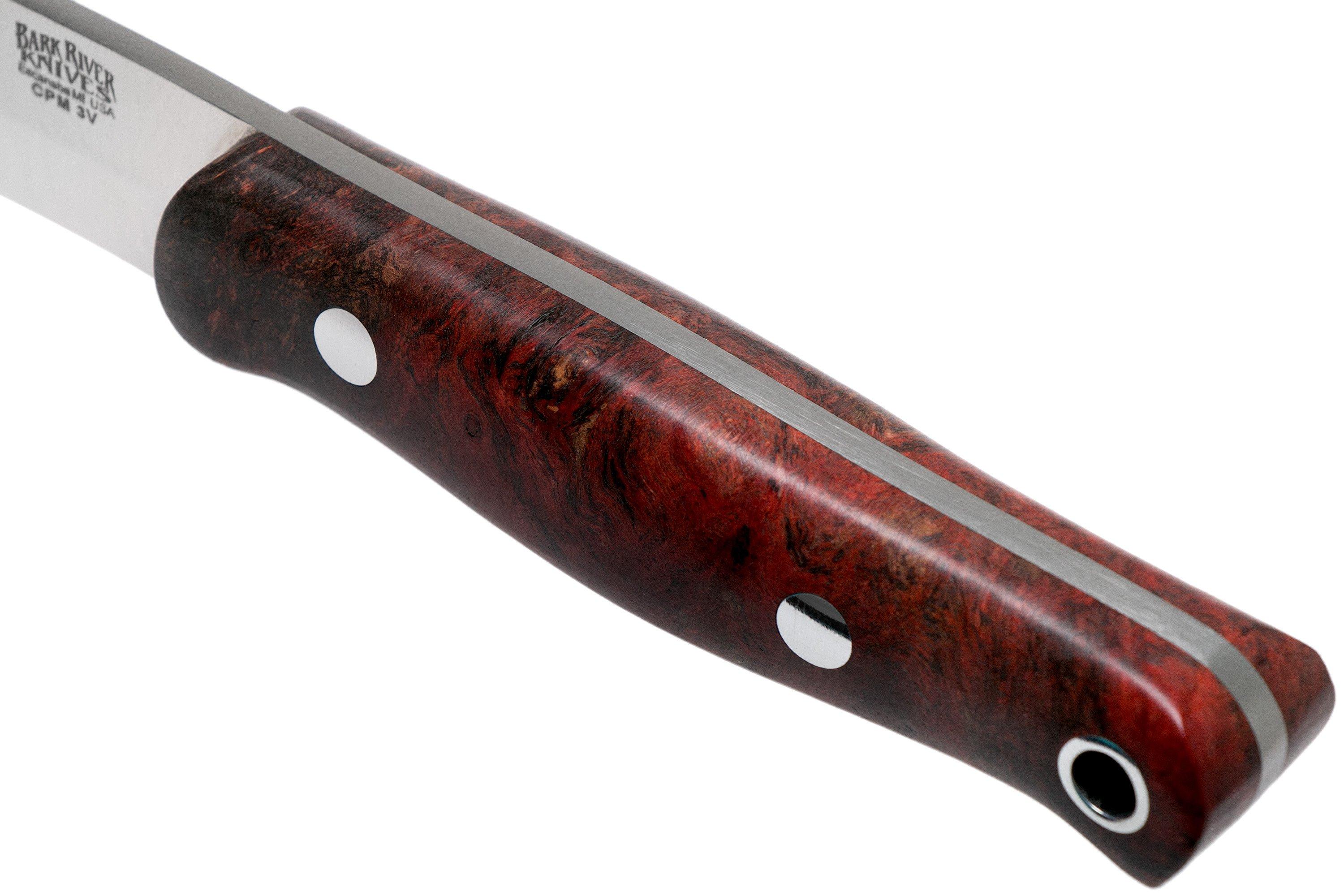 Bark River Bushcrafter II CPM 3V Hellfire Maple Burl bushcraft knife ...
