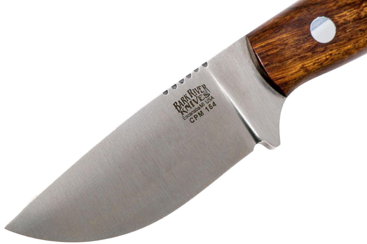 Bark River Bravo Necker CPM 154CM, Desert Ironwood, brown sheath ...