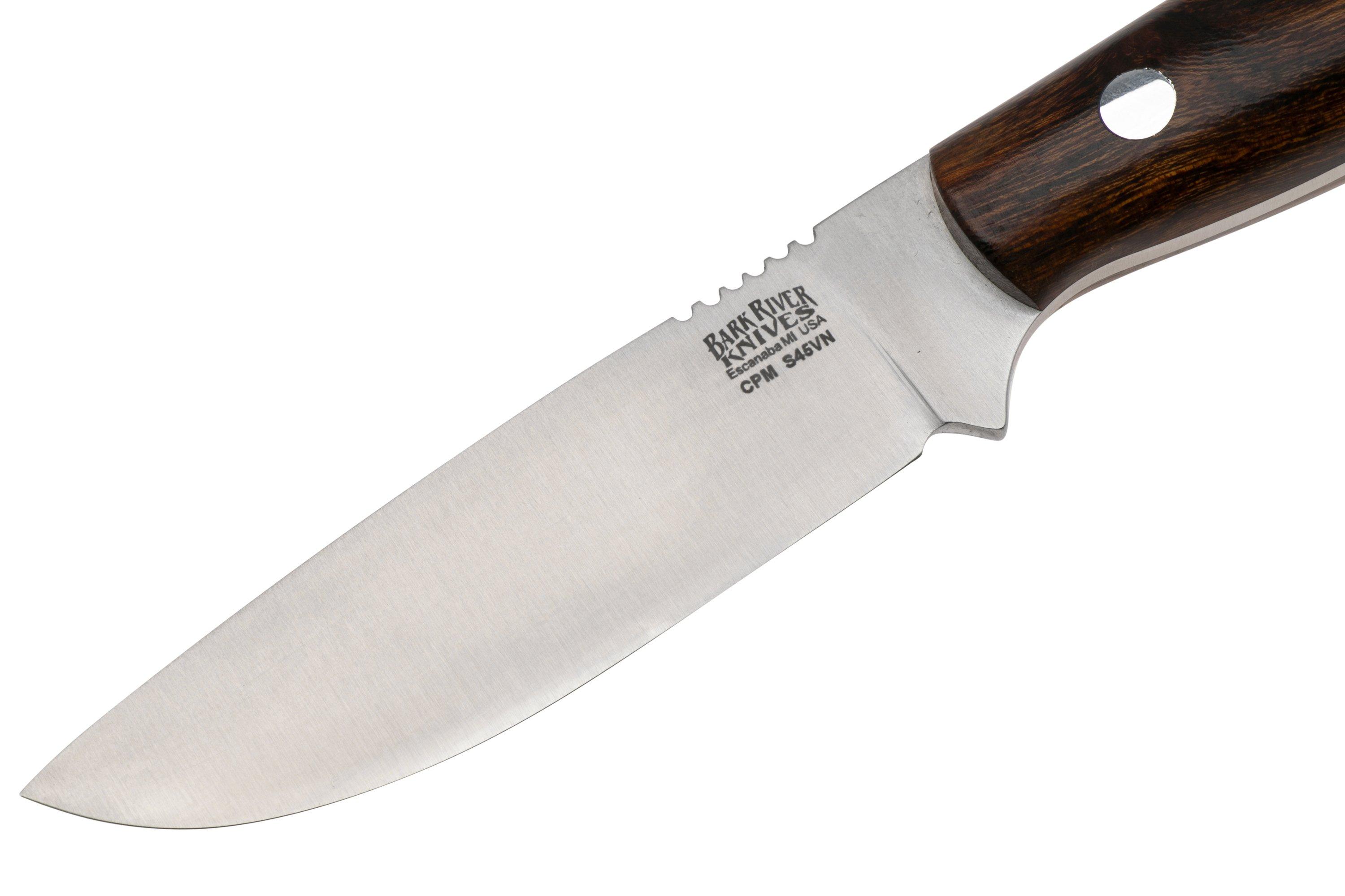 Bark River Bravo Necker II CPMS45VN Desert Ironwood, fixed knife ...