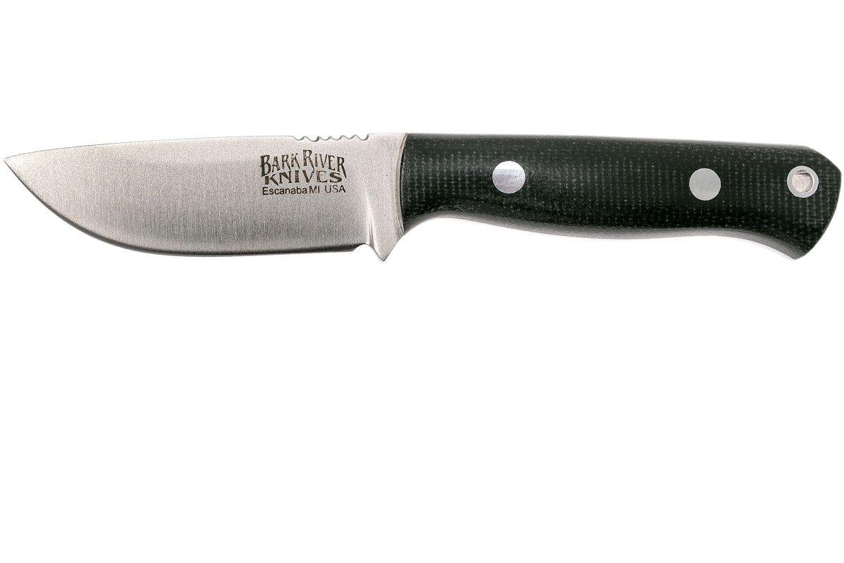 Bark River Micro Bravo Elmax, Black Canvas Micarta fixed knife ...
