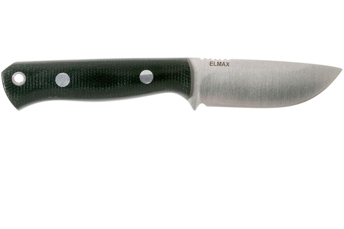 Bark River Micro Bravo Elmax, Black Canvas Micarta fixed knife ...