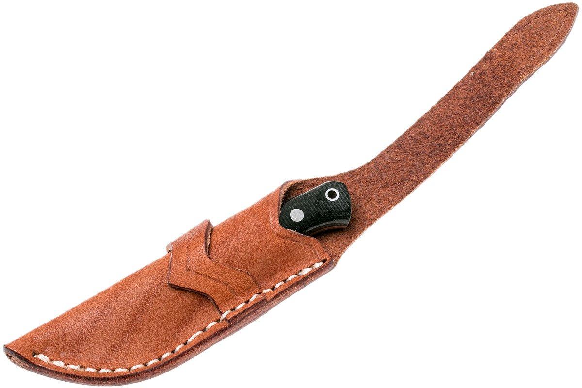 Bark River Micro Bravo Elmax, Black Canvas Micarta fixed knife ...