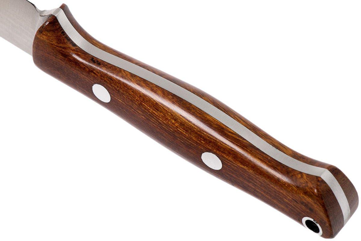 Bark River Bravo EDC Elmax rampless, Desert Ironwood, brown sheath ...