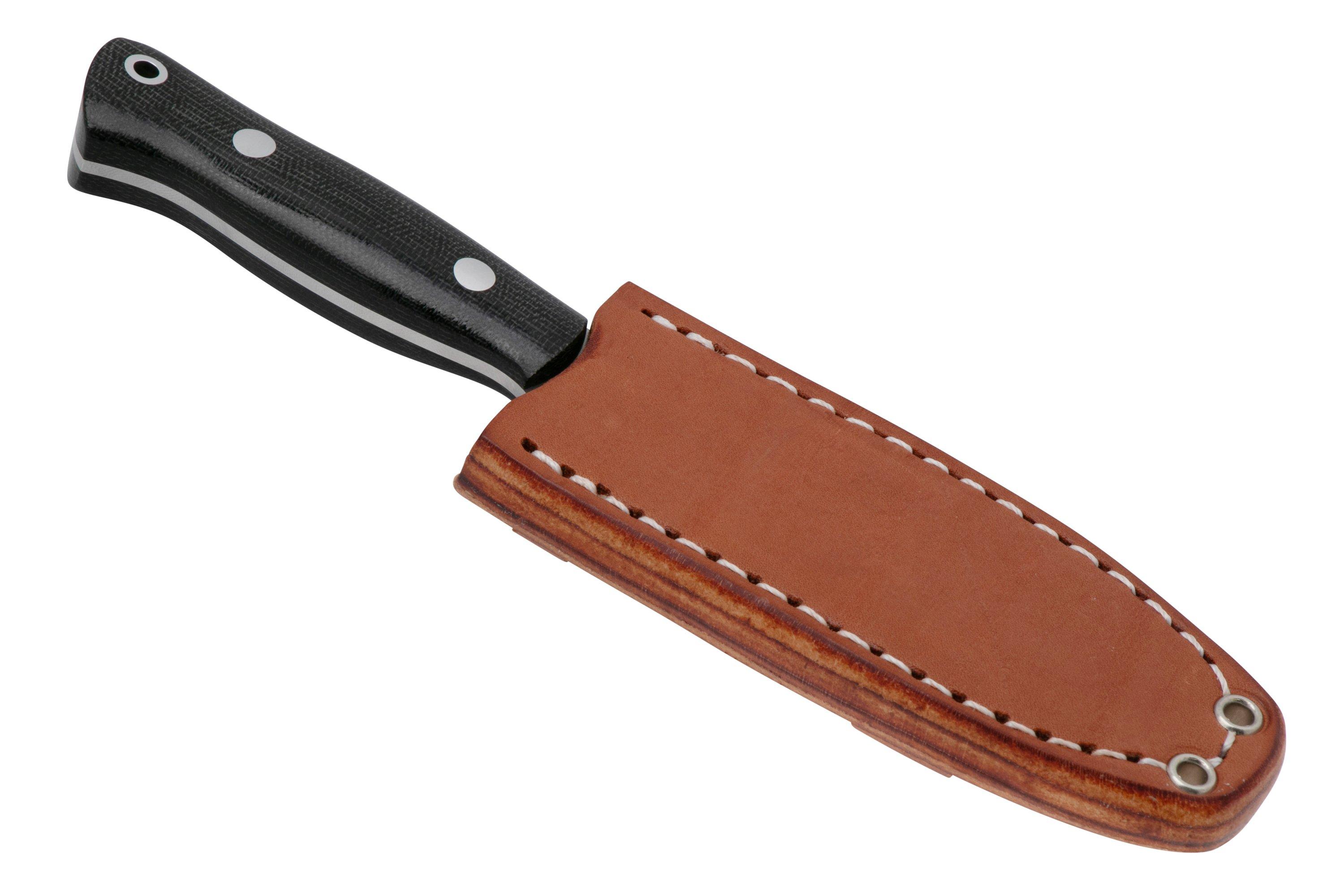 Bark River Bravo Necker K07-061BCM, CPM Cru-Wear, Black Canvas Micarta ...