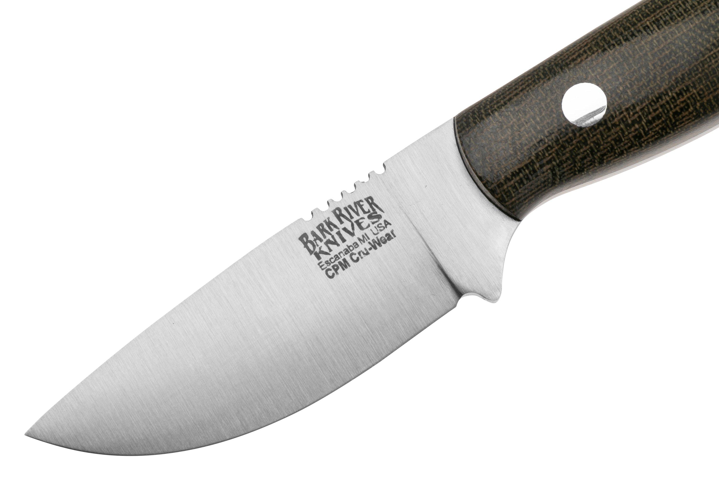 Bark River Bravo Necker K07-061GCM CPM Cru-Wear, Green Canvas Micarta ...