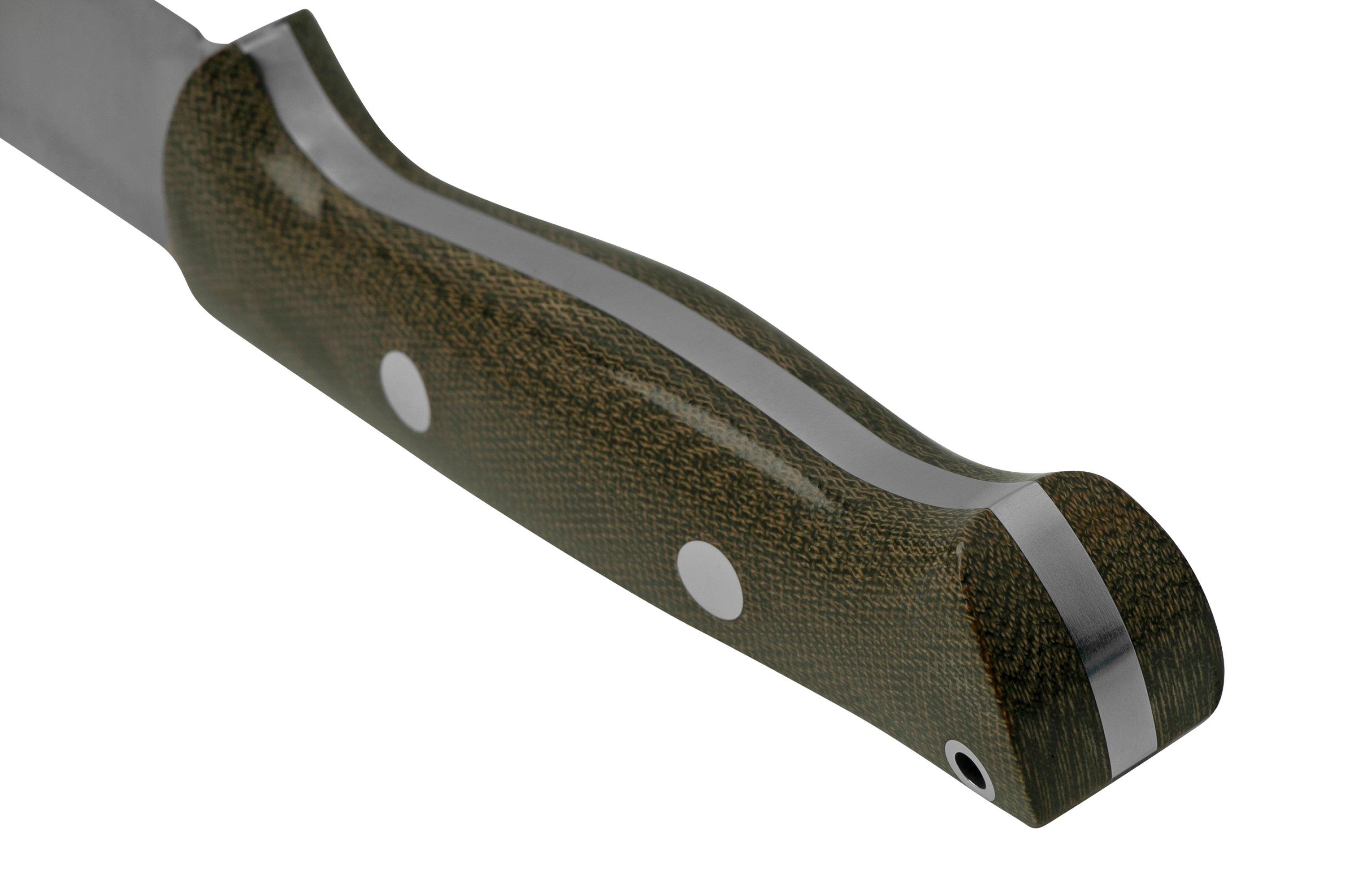 Bark River Bravo 1 A2 Green Canvas Micarta, bushcraft knife ...