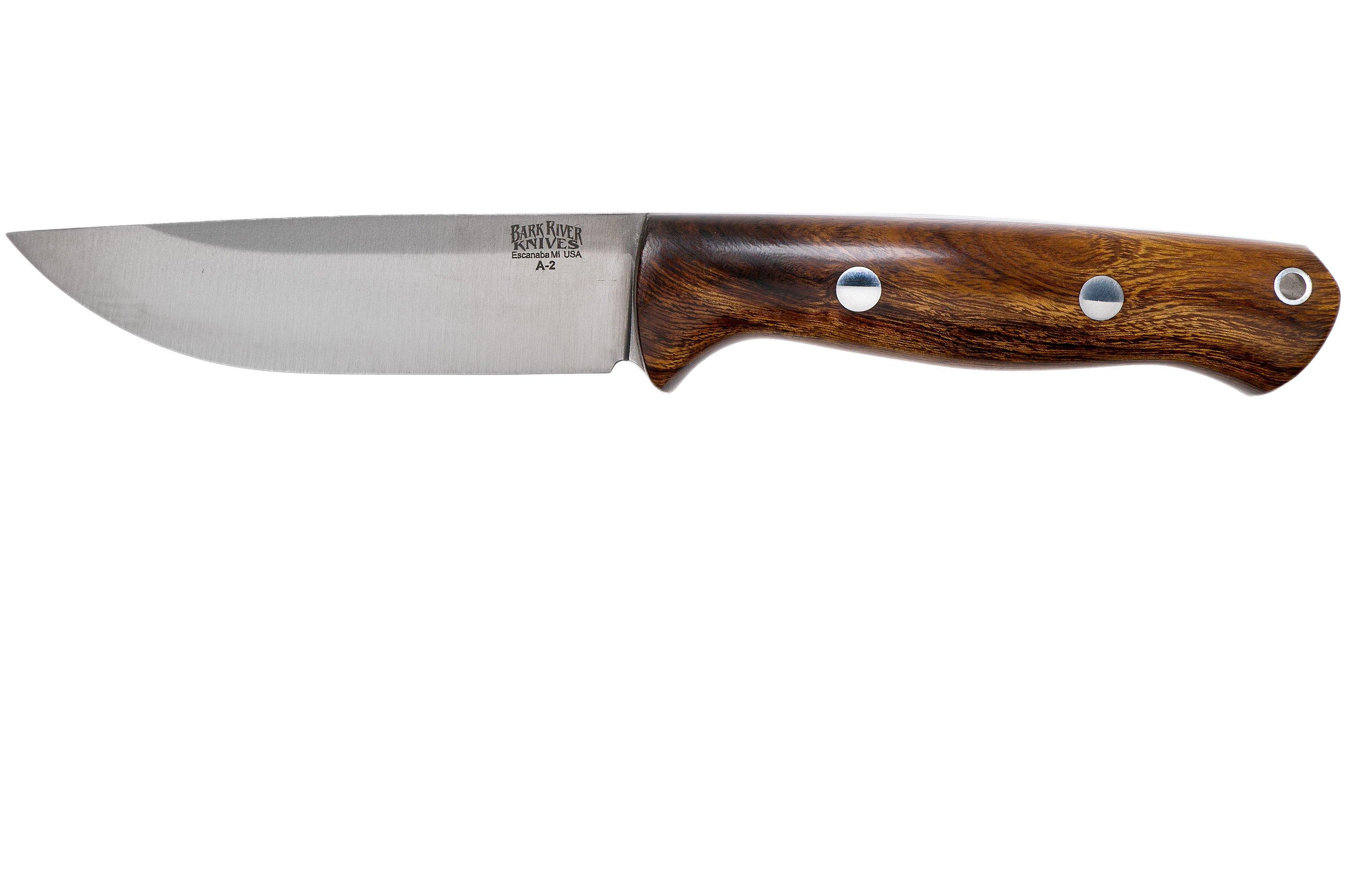 Bark River Bravo 1 A2 Desert Ironwood Rampless bushcraft knife ...