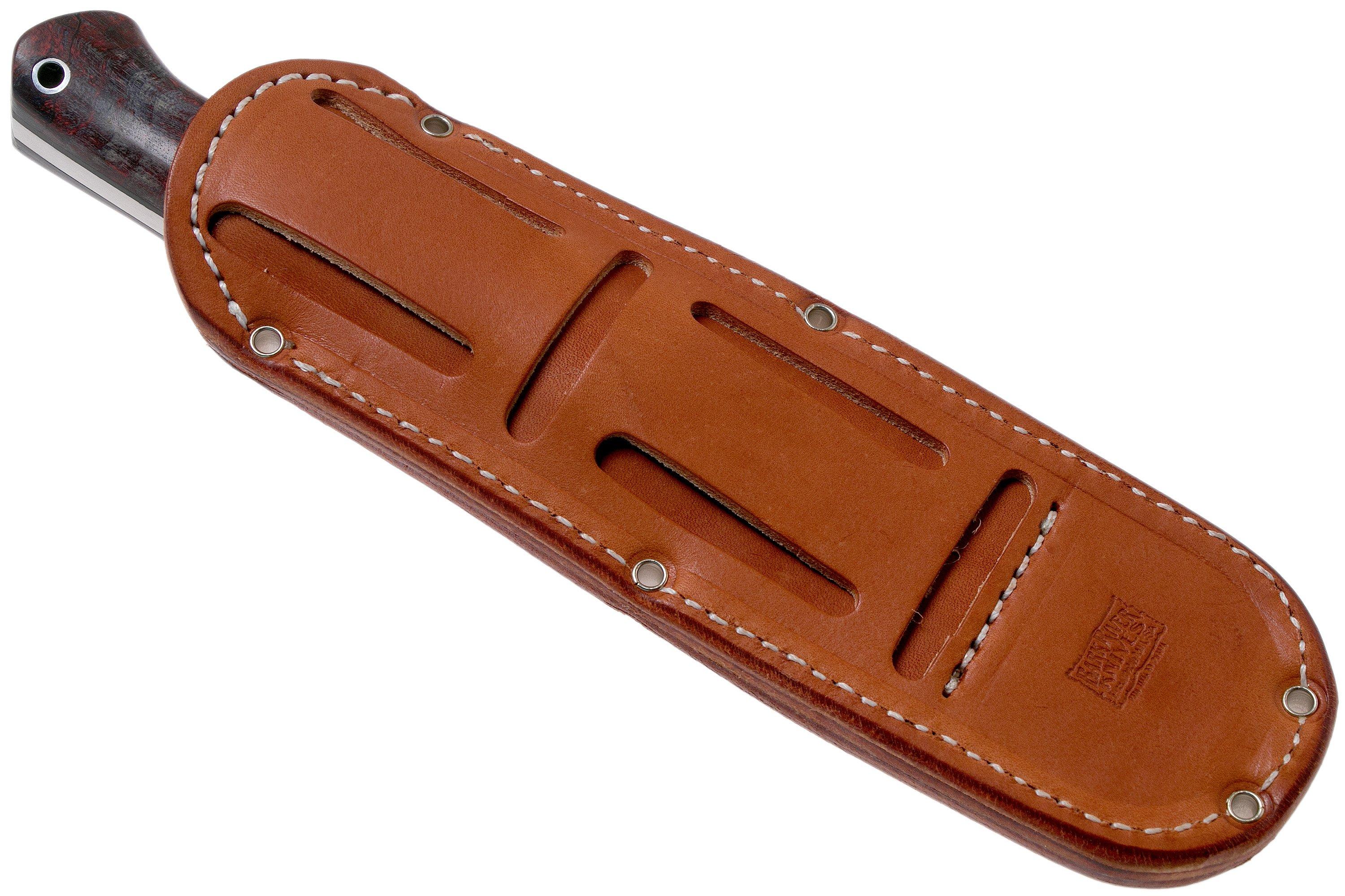 Bark River Bravo 1 CPM 3V Deep Blue & Burgundy Maple Burl outdoormes ...