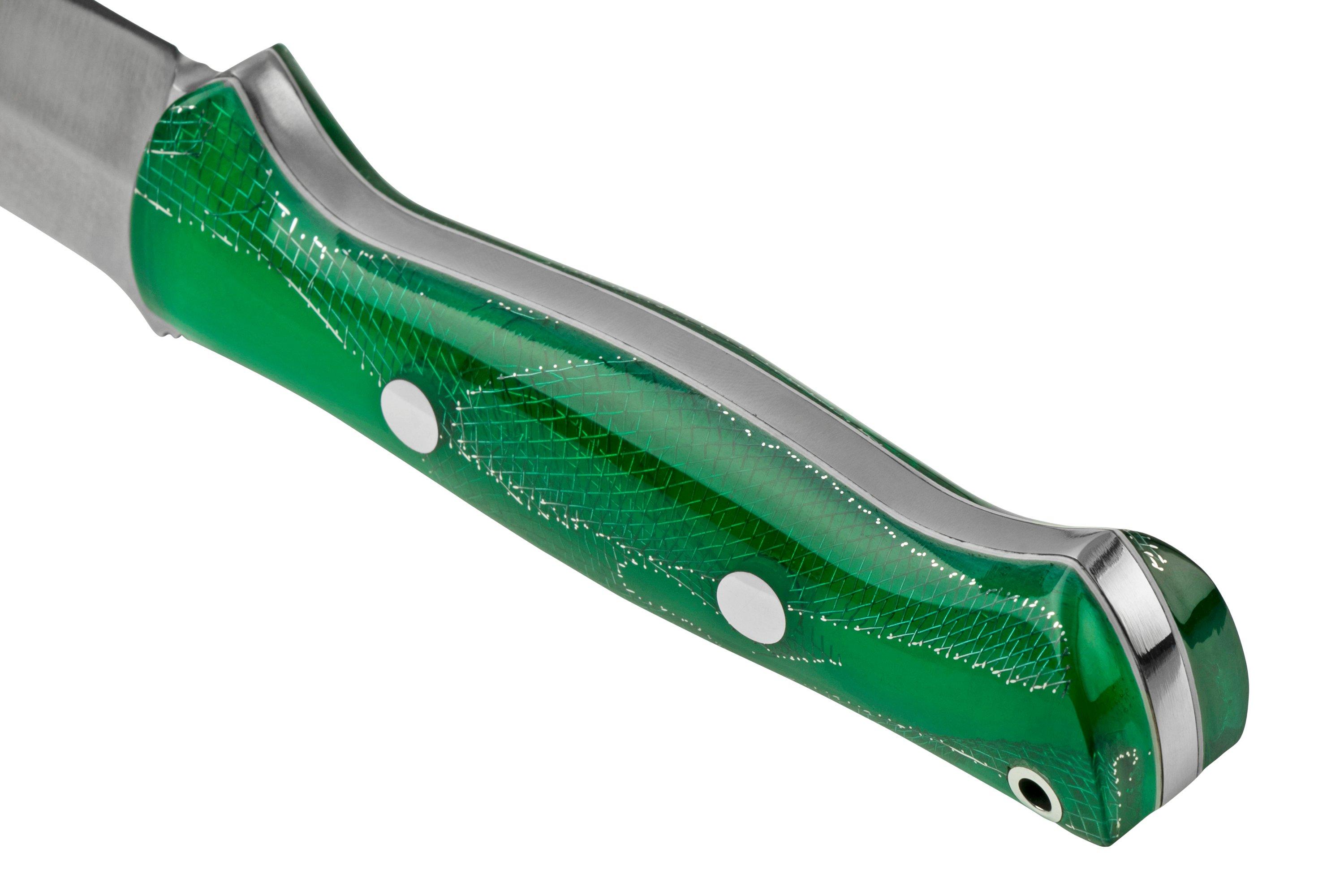 Bark River Bravo 1.2 CPM 3V Green Cyclone Mesh White Liner, faca de ...