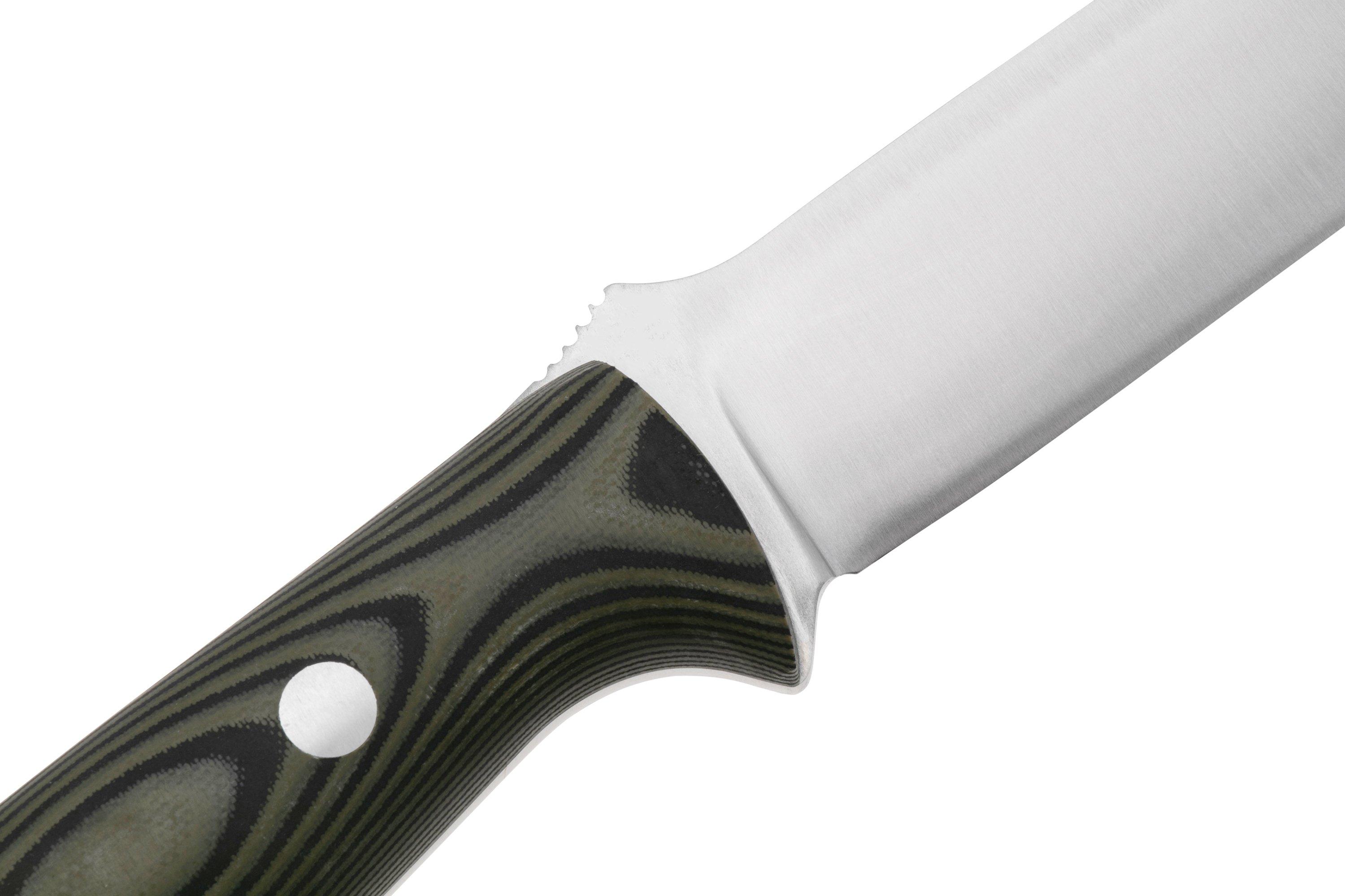 Bark River Bravo 1 LT CPM 3V, Green & Black SureTouch, fixed knife ...