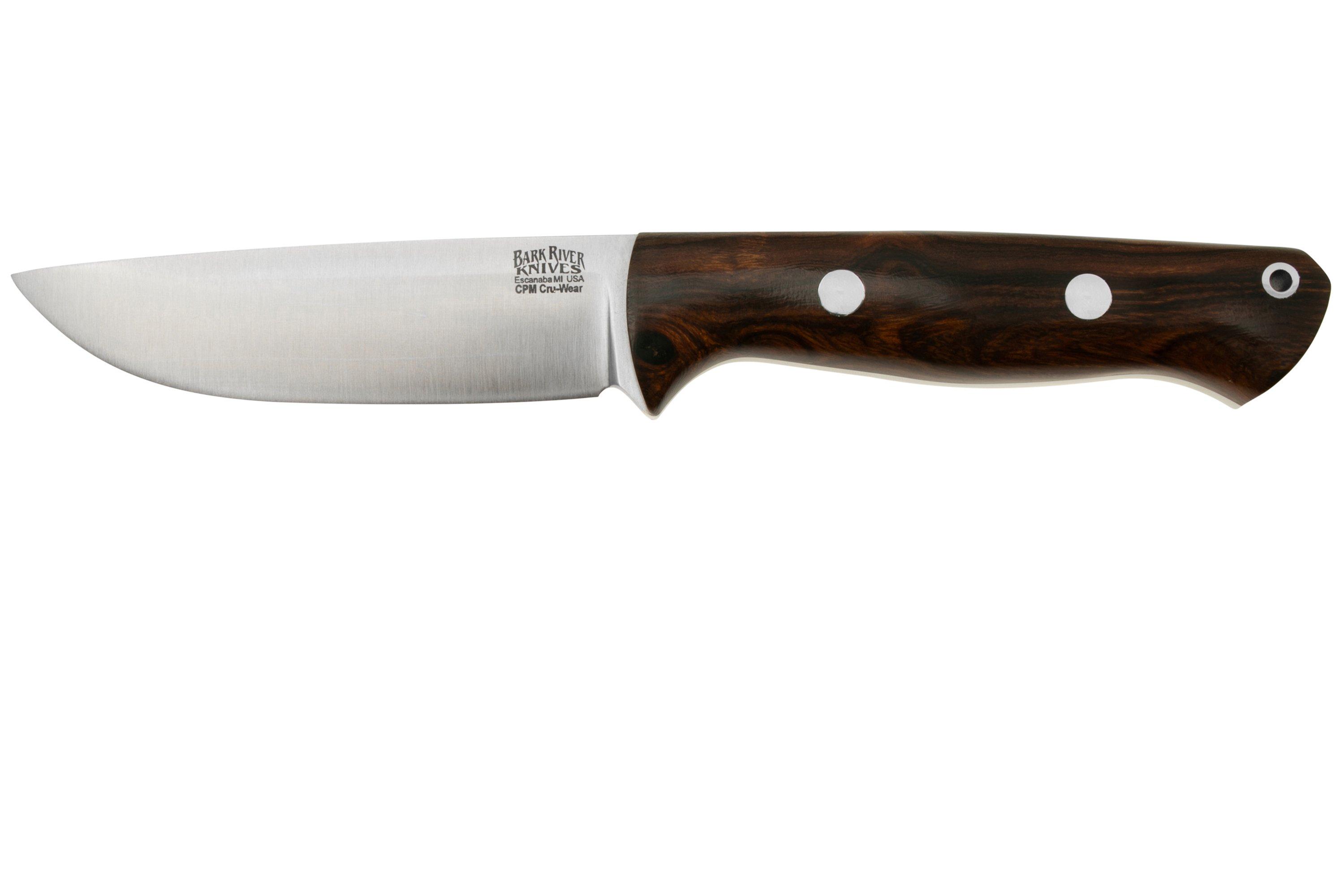 Bark River Bravo 1 Cru-Wear Rampless, Desert Ironwood, bushcraft knife ...