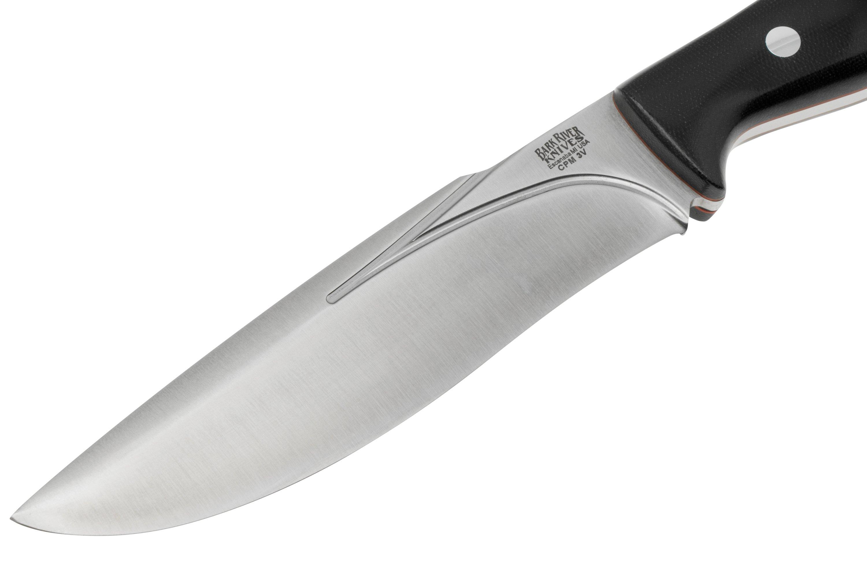 Bark River Bravo Strikeforce 2, CPM 3V Black Micarta Red Liner, fixed ...