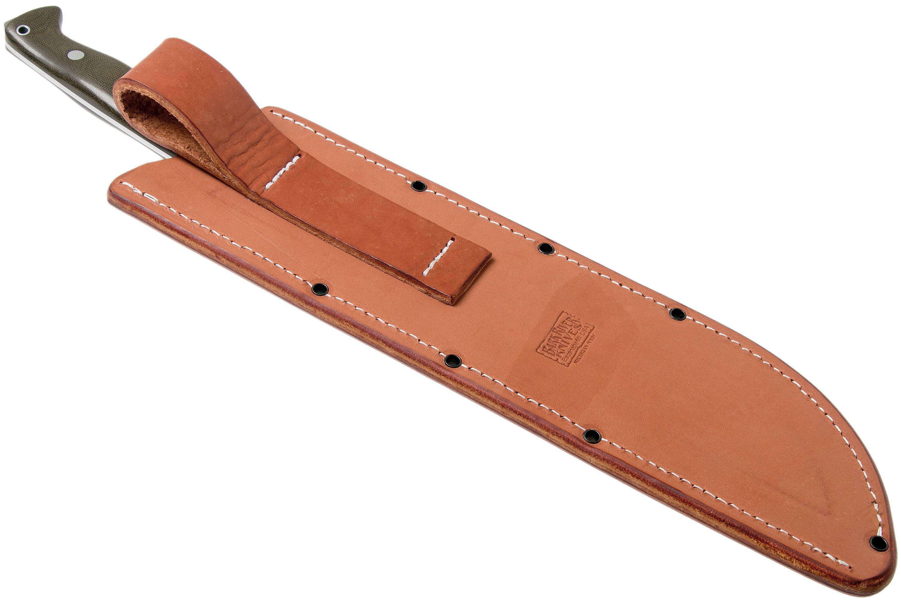 Bark River Bravo Machete CPM 1V Green Canvas Micarta machete ...