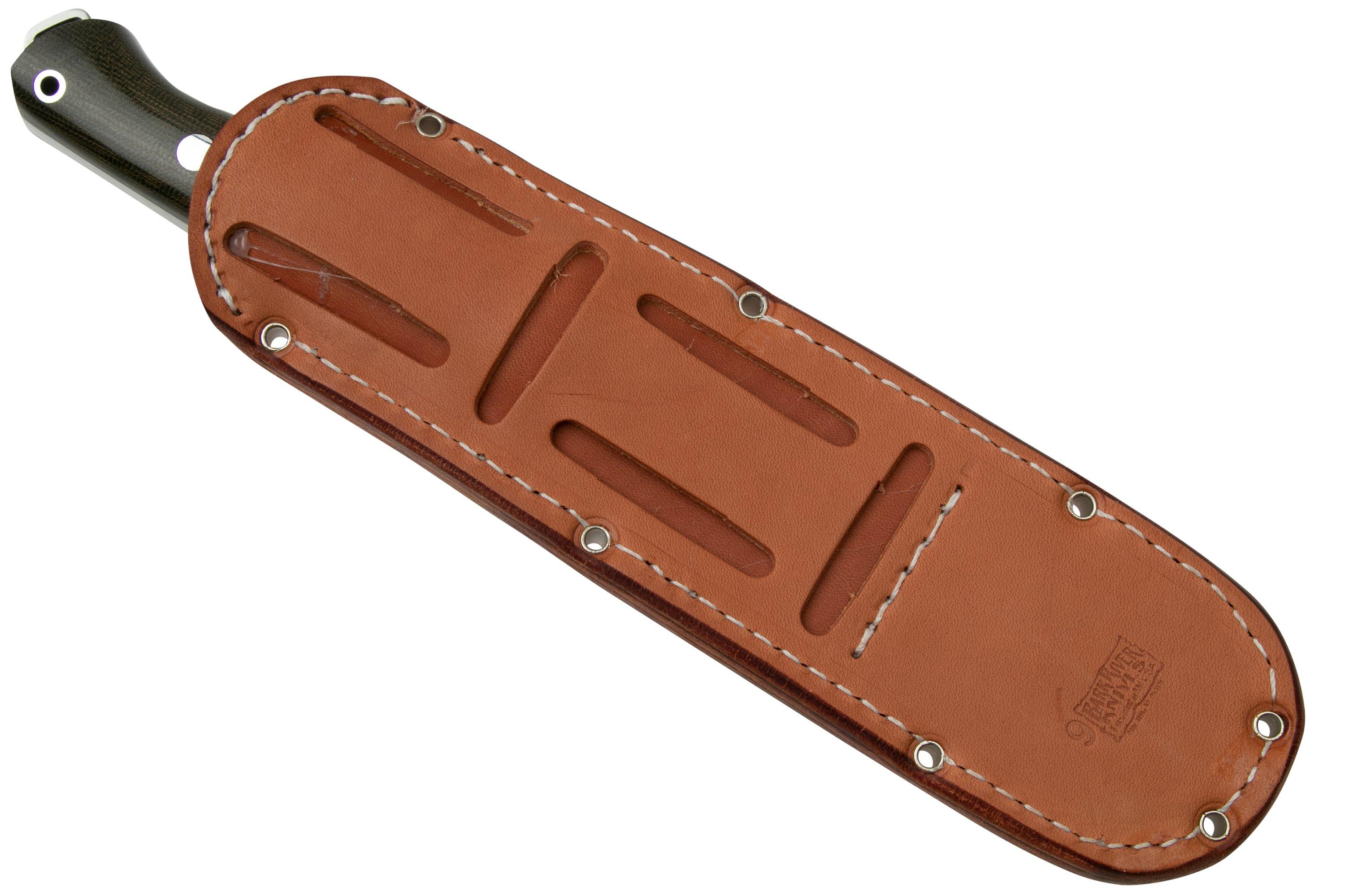 Bark River Vortex CPM 3V Green Canvas Micarta Rampless, survival knife ...