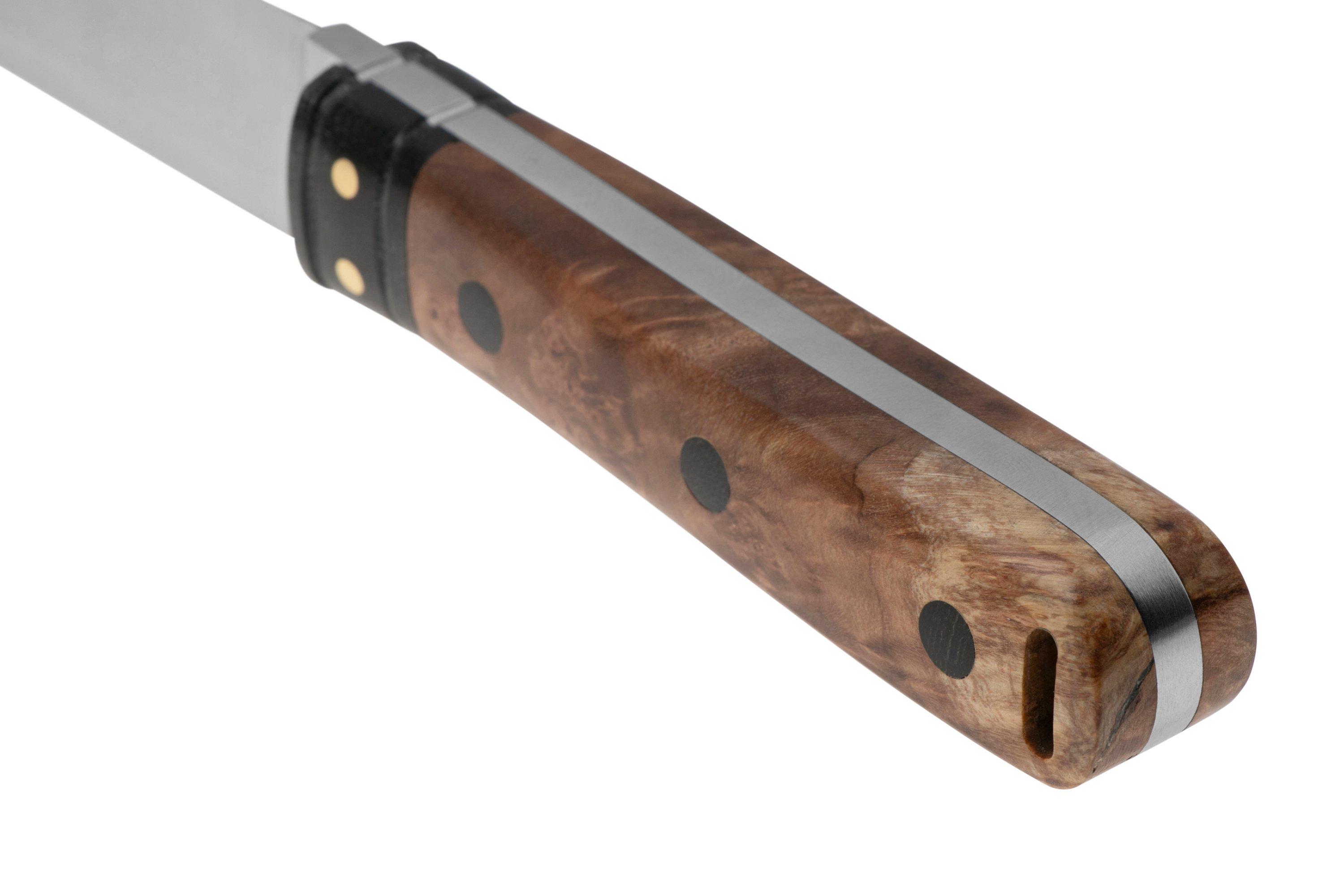 Bark River Kitsune CPM 154 Natural Maple Burl Black Micarta Bolster and ...