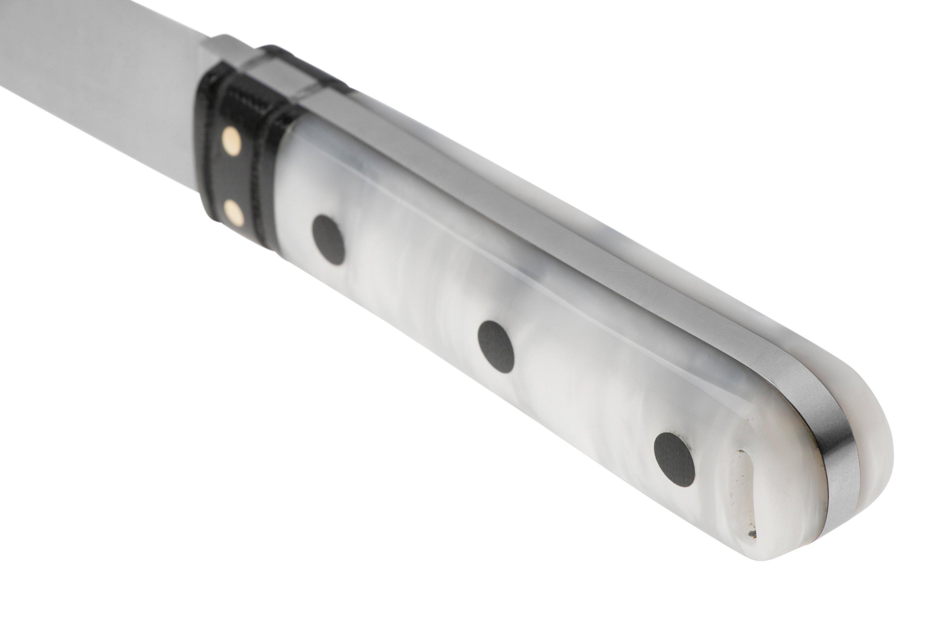 Bark River Kitsuné Tanto CPM 154 White Pearl Kirinite Black Micarta ...