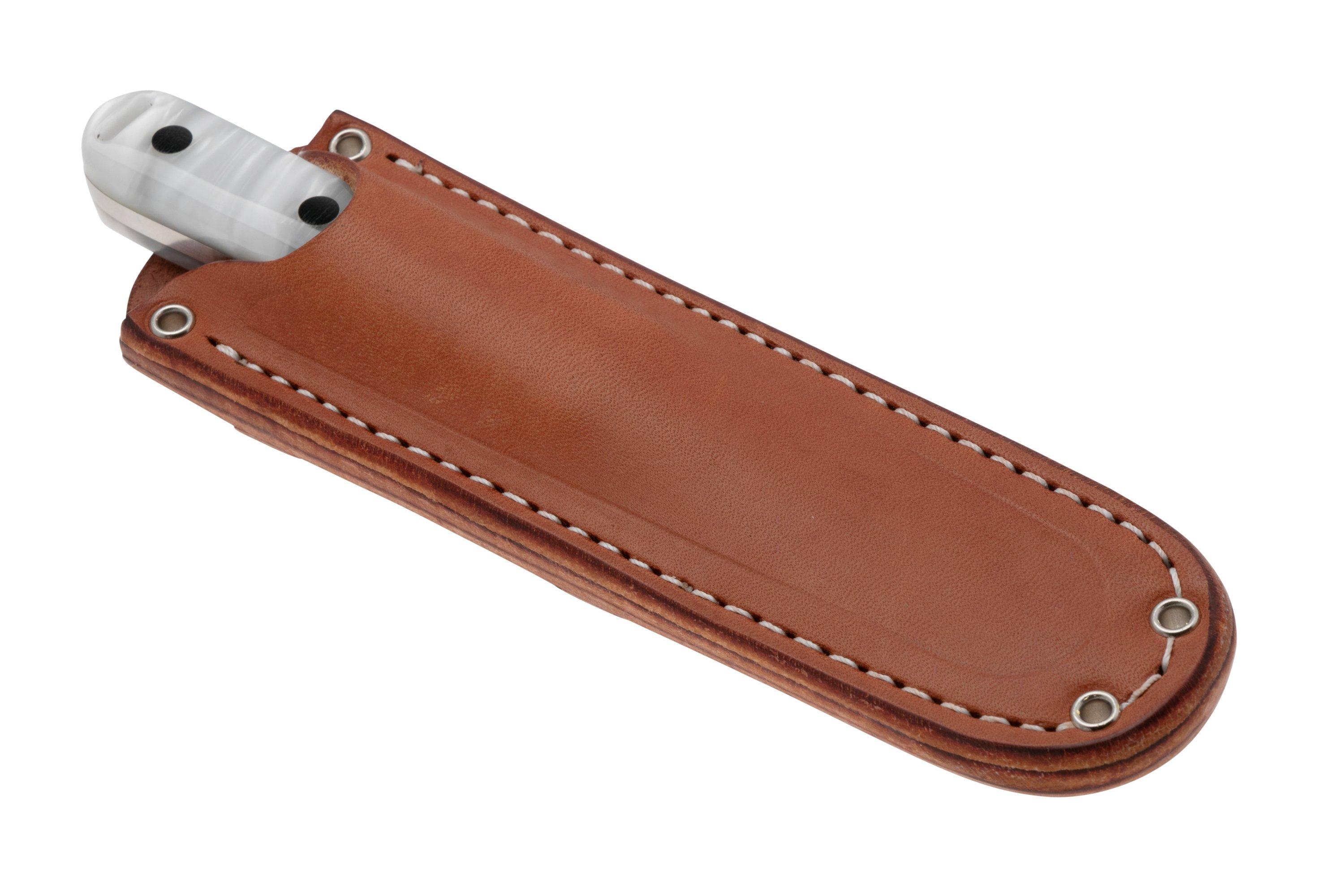 Bark River Kitsuné Tanto CPM 154 White Pearl Kirinite Black Micarta ...