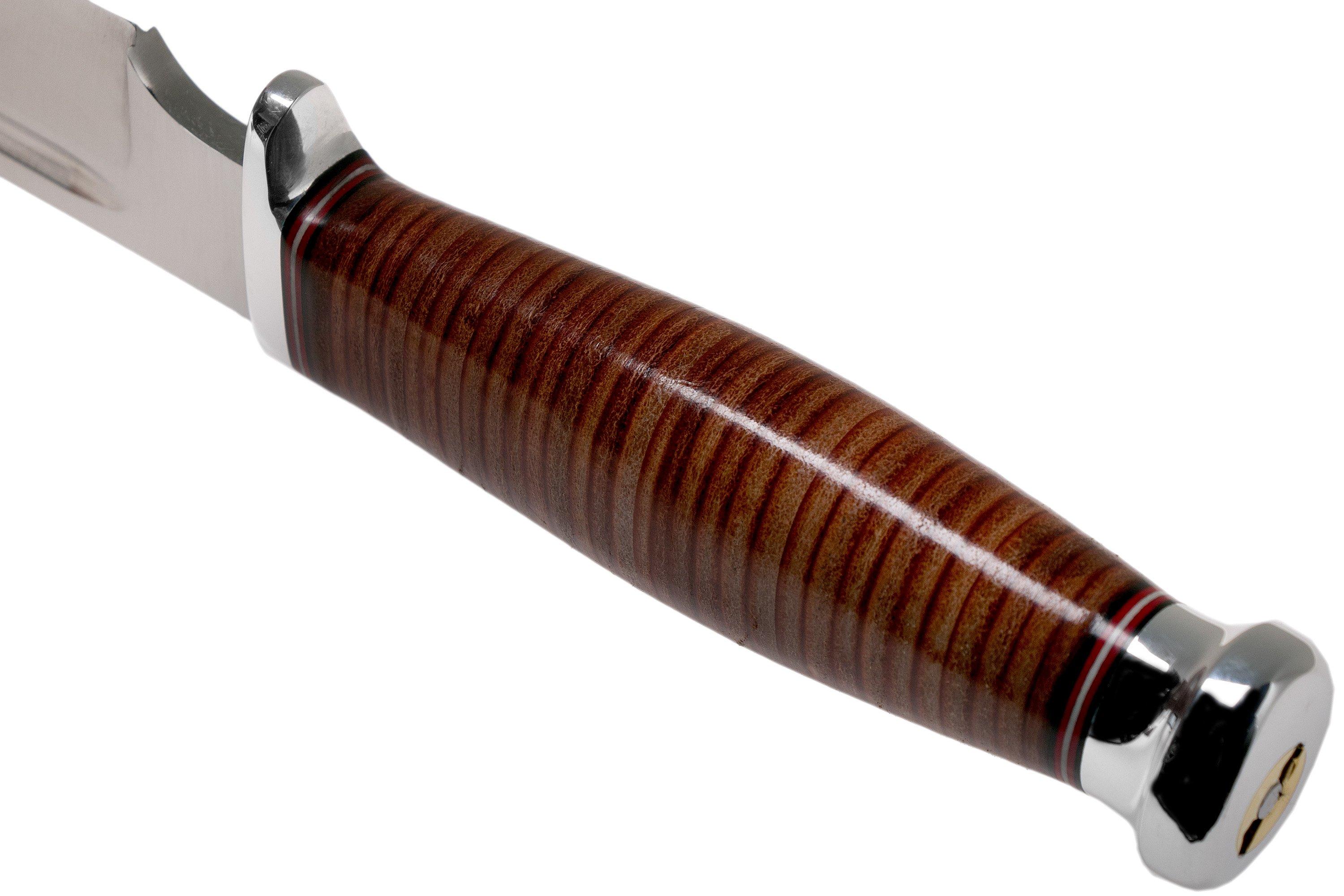 Bark River Teddy A2 Stacked Leather, Single Quillion outdoor knife ...