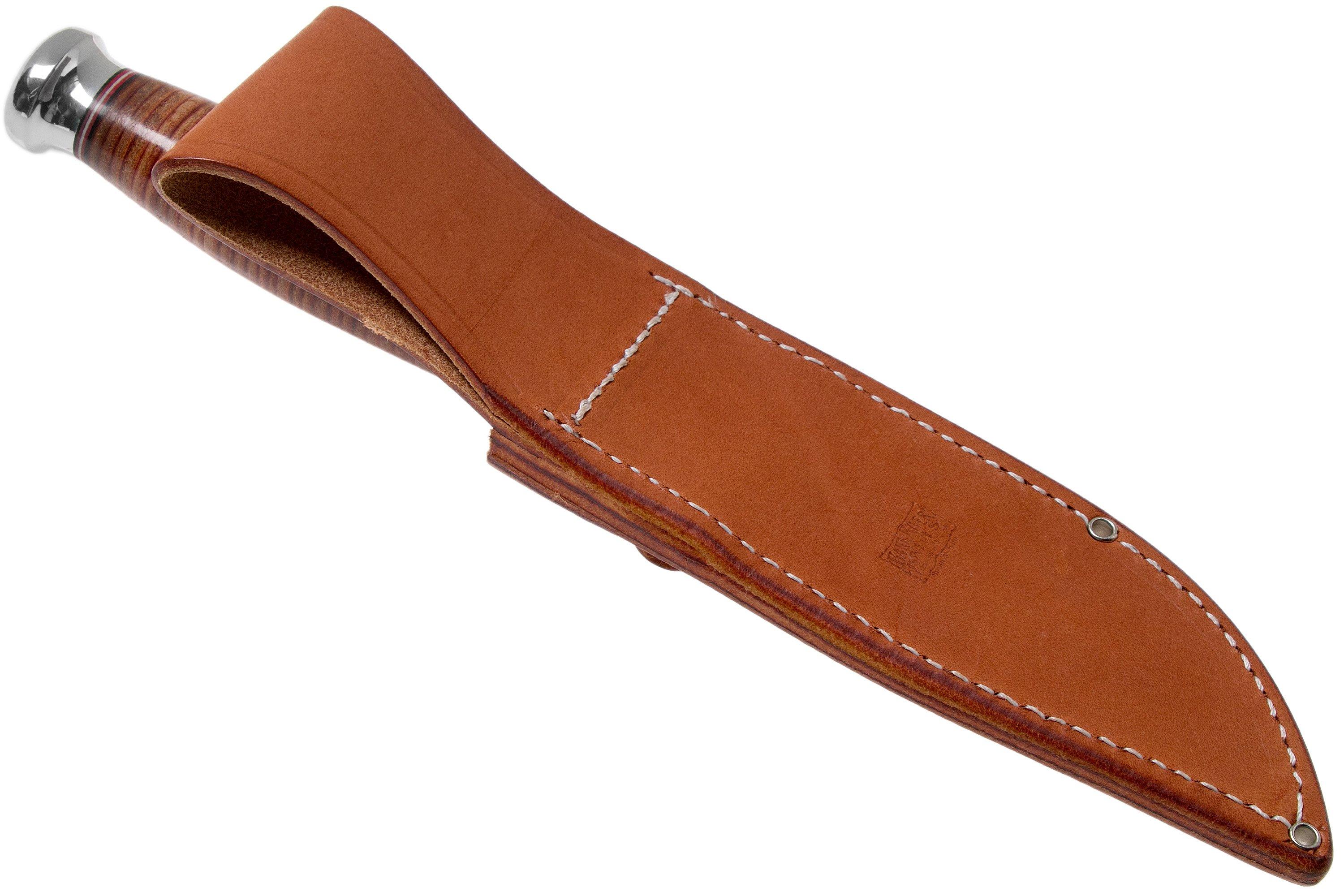 Bark River Teddy A2 Stacked Leather, Single Quillion outdoor knife ...