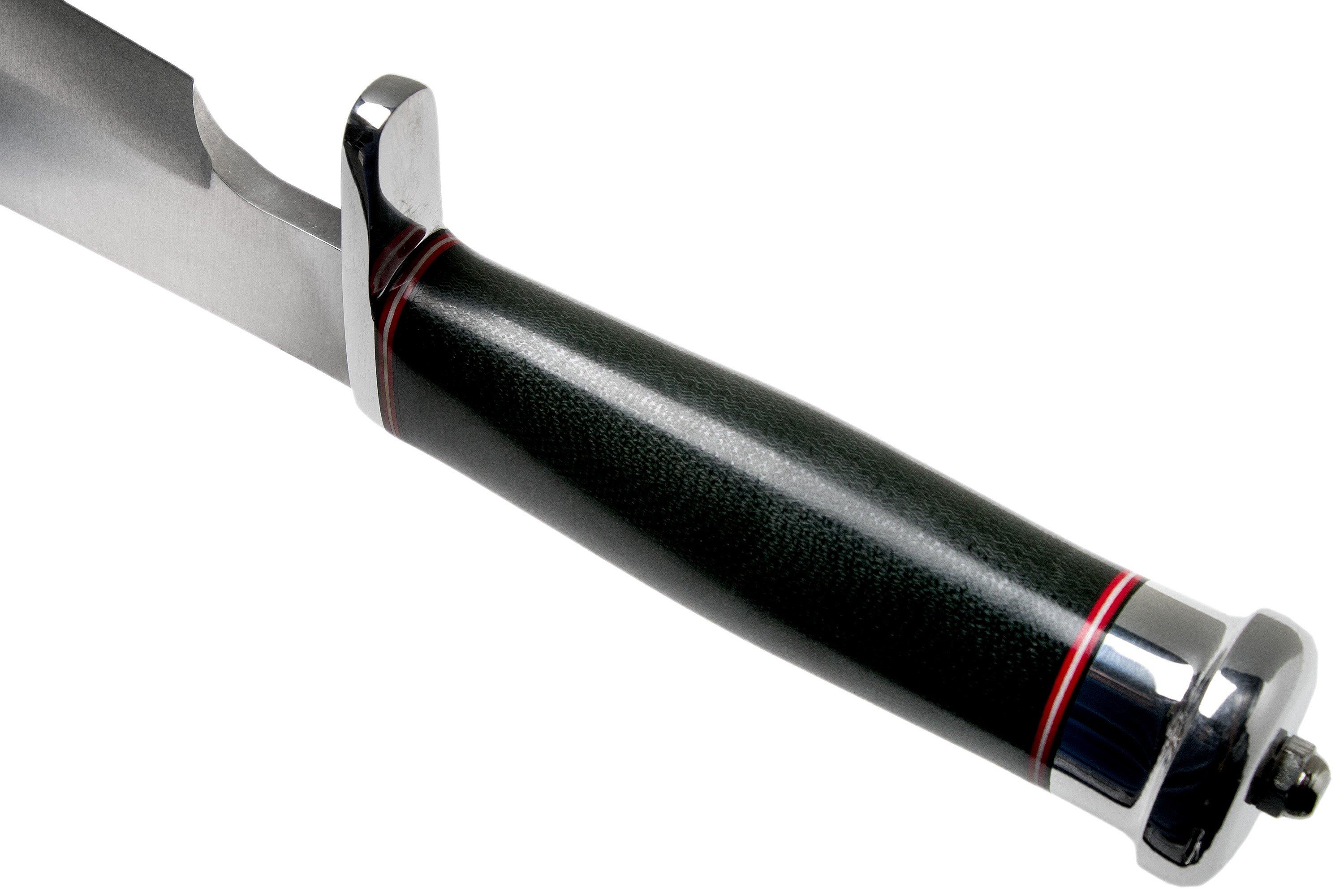 Bark River Shining Mountain Bowie A2 Black Canvas Micarta, Single ...