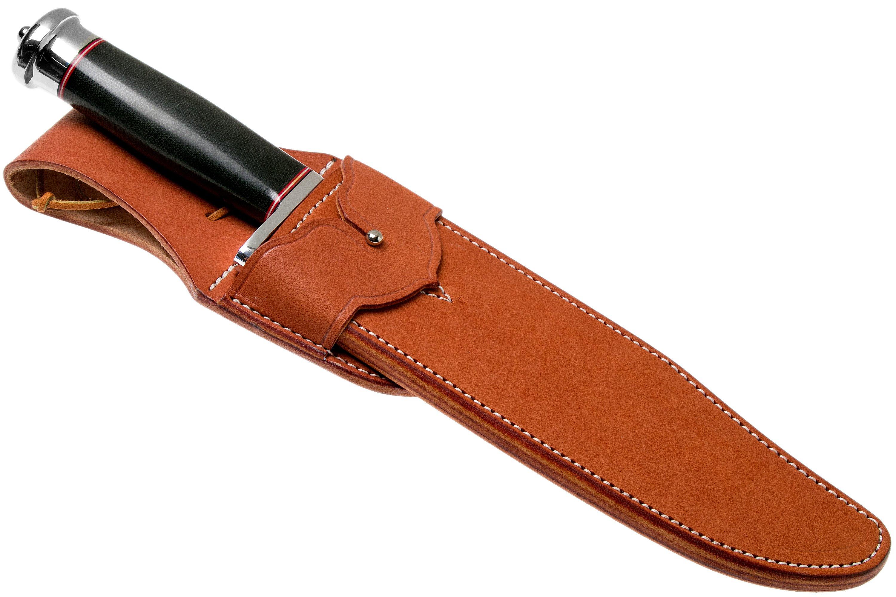 Bark River Shining Mountain Bowie A2 Black Canvas Micarta, Single ...