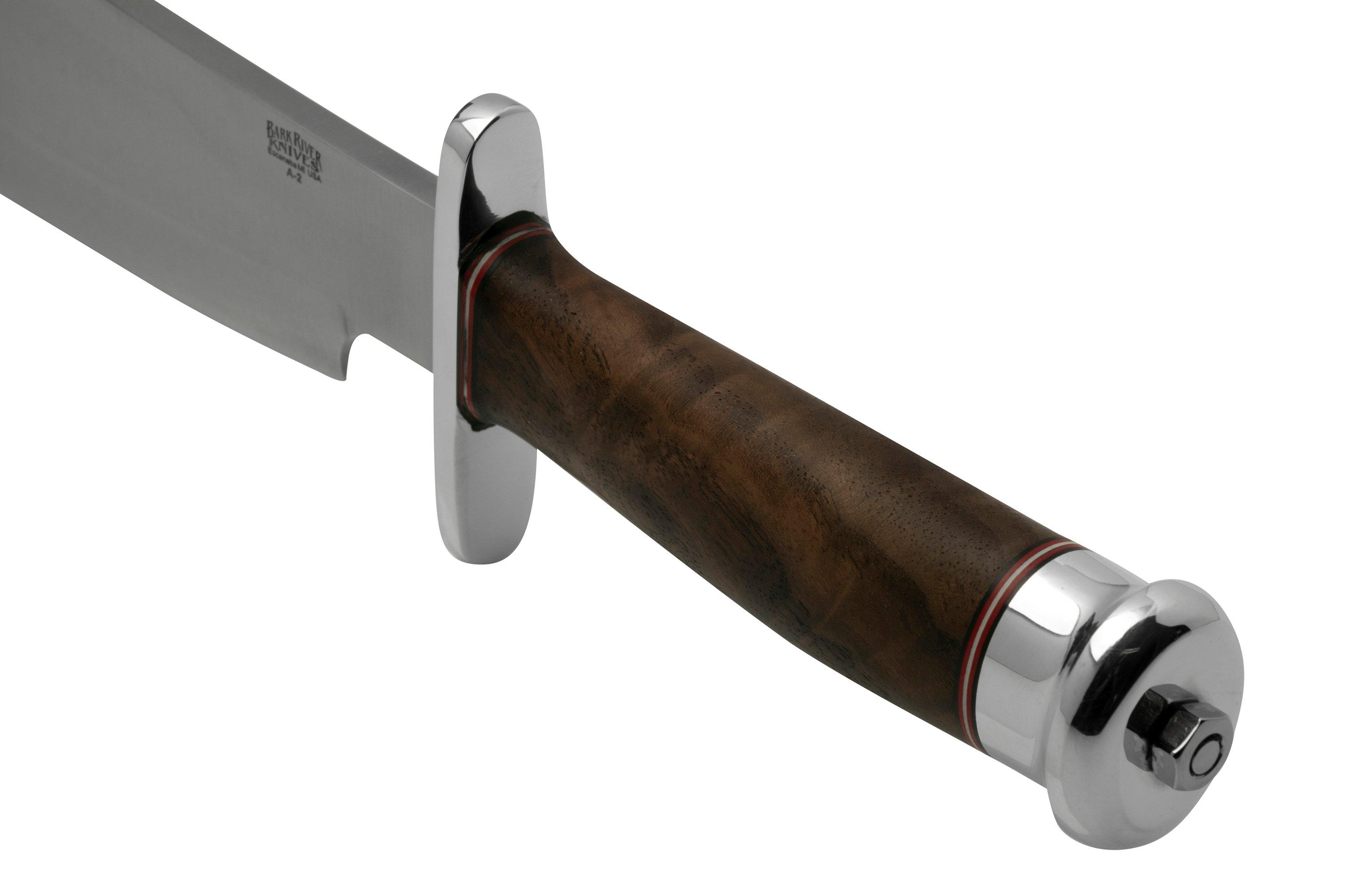 Bark River Shining Mountain Bowie A2 Walnut Burl Double Quillion, bowie ...