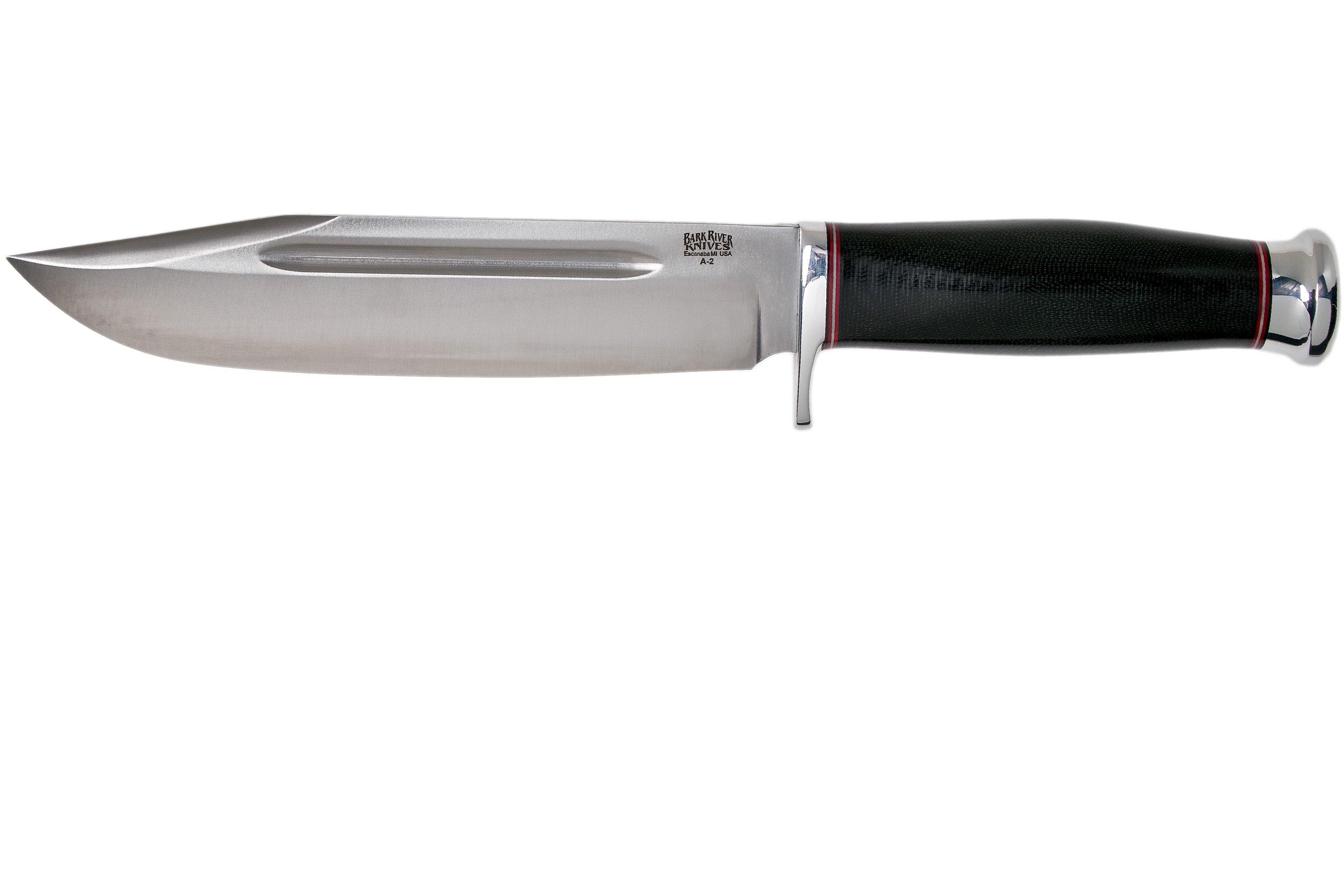 Bark River Teddy 2 A2 Black Canvas Micarta, Single Quillion outdoor ...