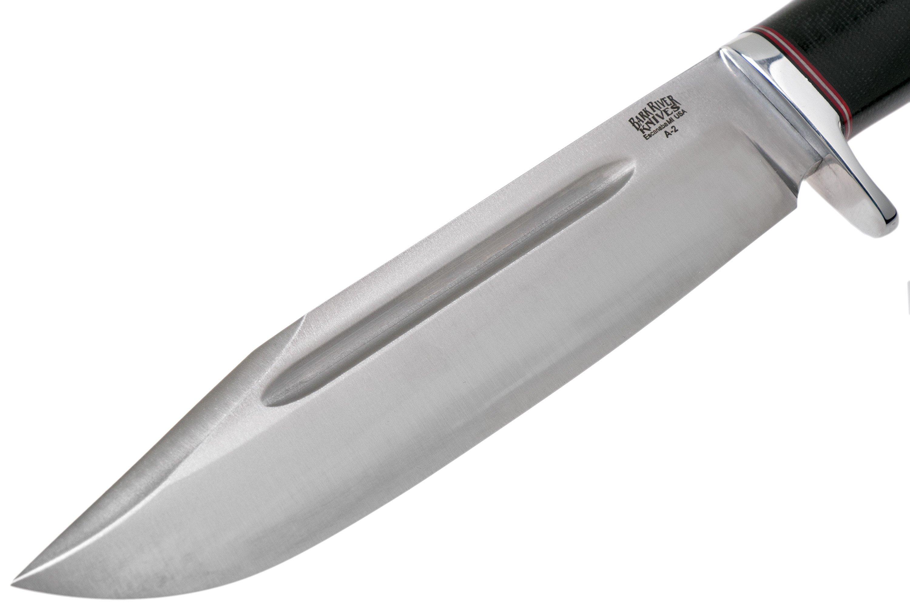 Bark River Teddy 2 A2 Black Canvas Micarta, Single Quillion outdoor ...