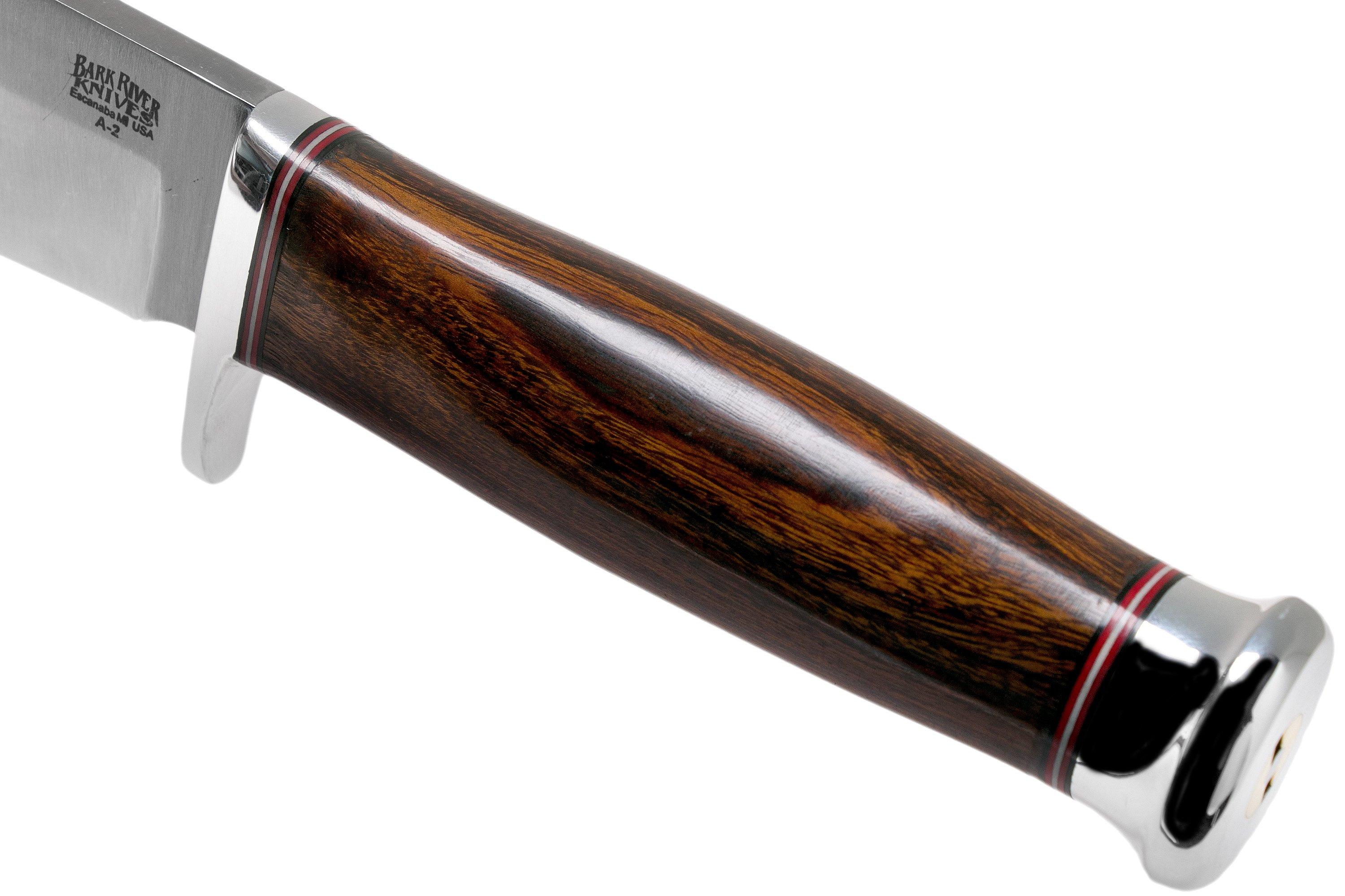Bark River Teddy 2 A2 Desert Ironwood, Single Quillion outdoor knife ...
