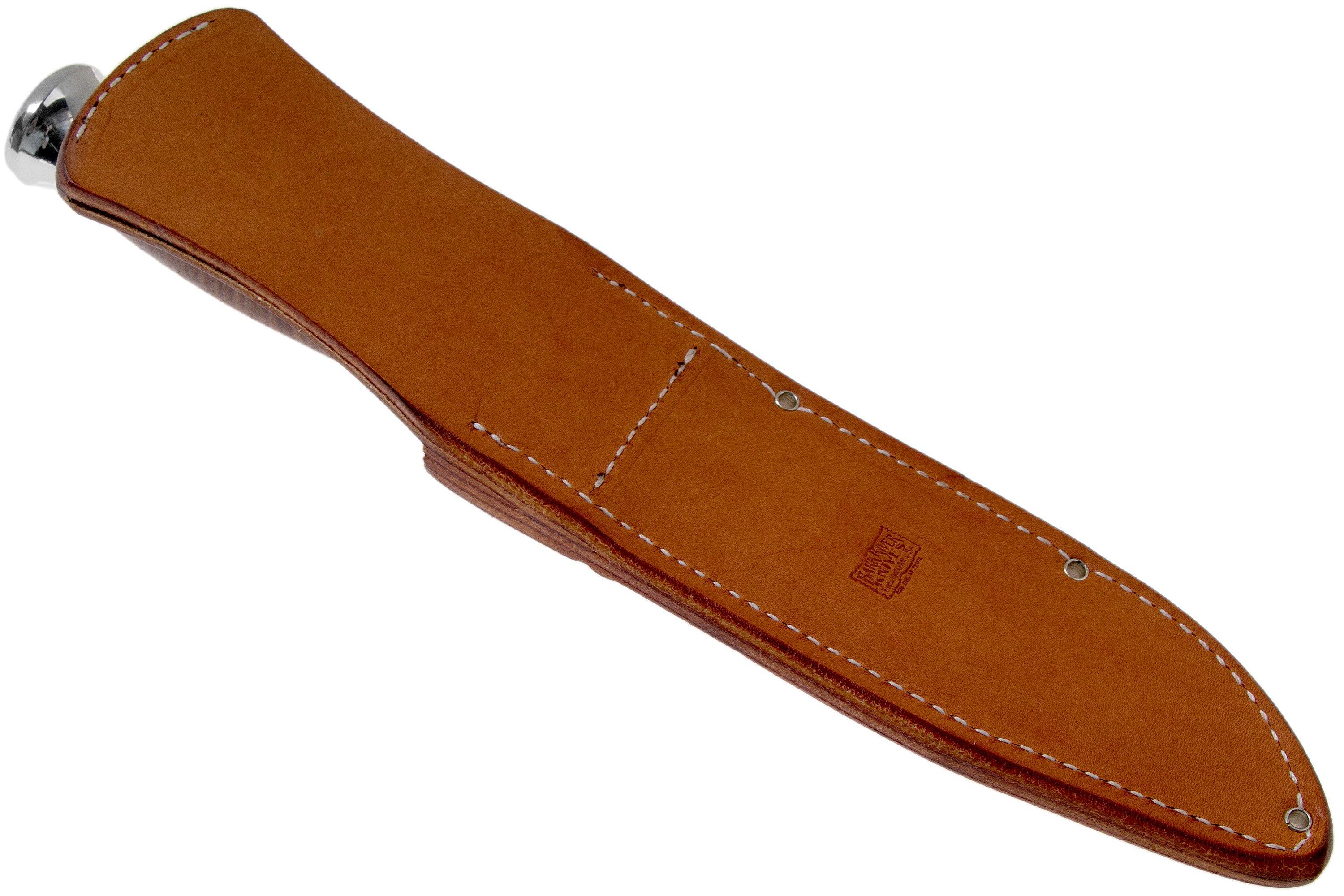Bark River Teddy 2 A2 Stacked Leather Single Quillion outdoor knife ...