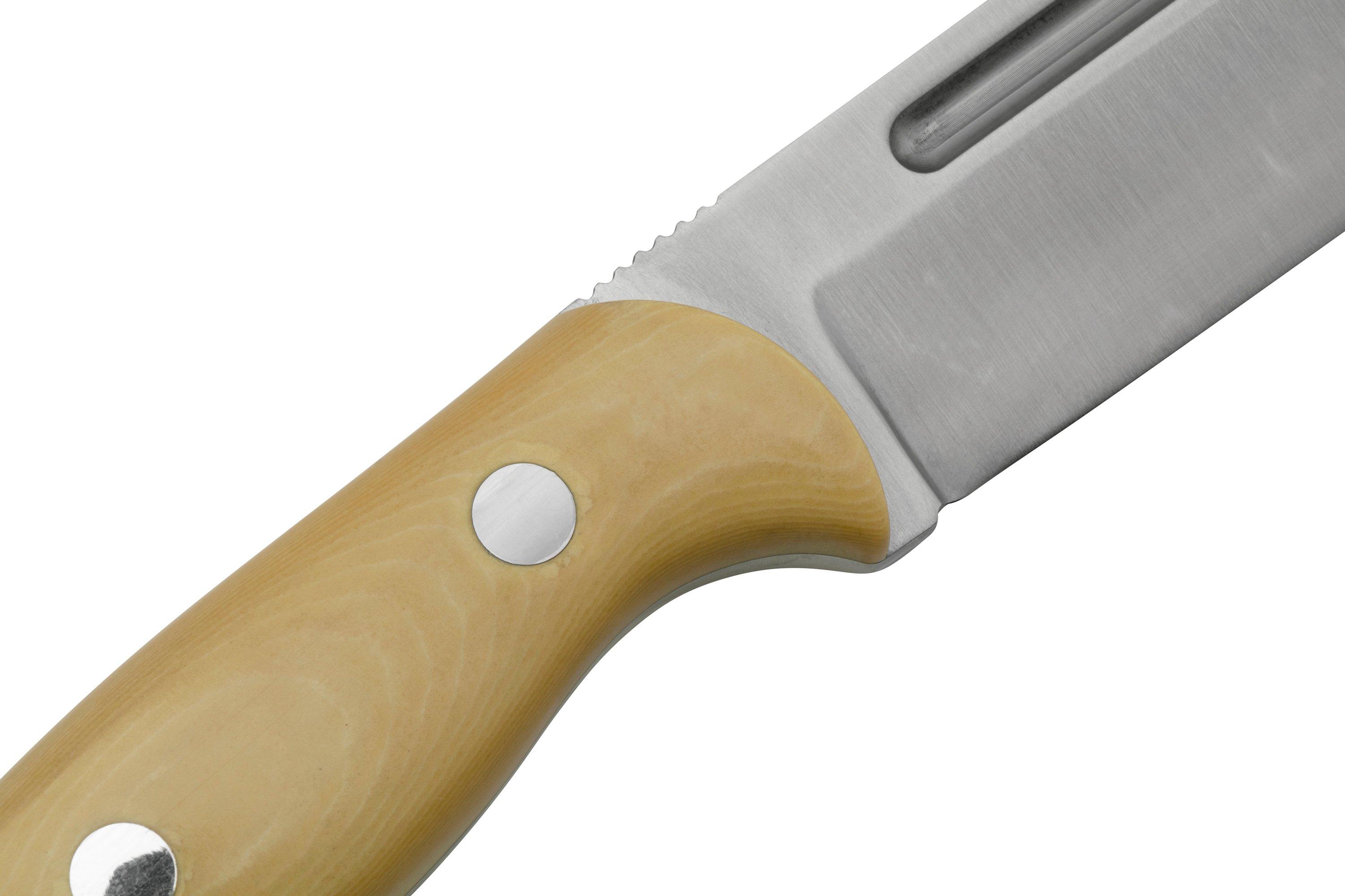 Bark River Cub CPM 3V Antique Ivory Micarta, bushcraft knife ...