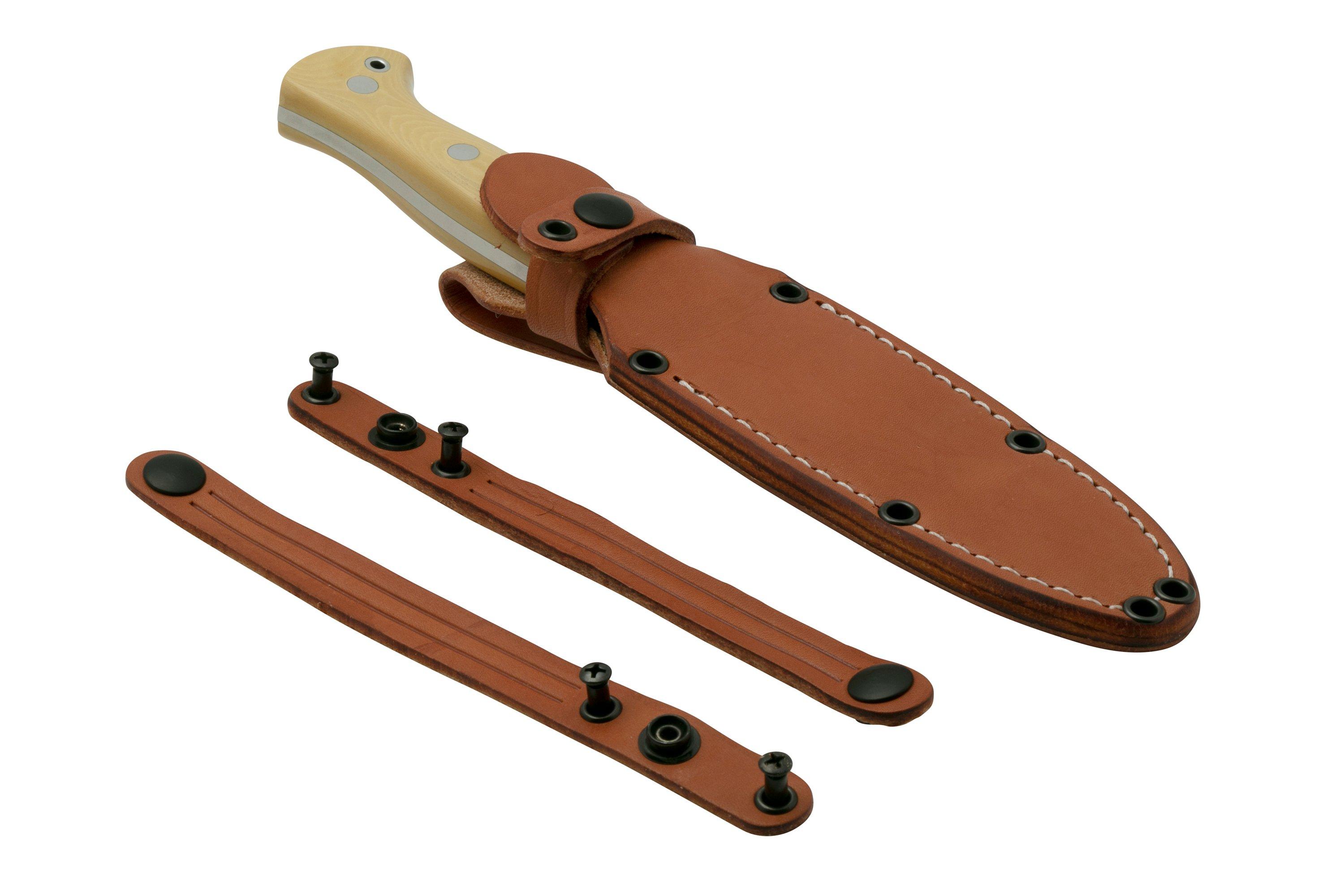 Bark River Cub CPM 3V Antique Ivory Micarta, bushcraft knife ...