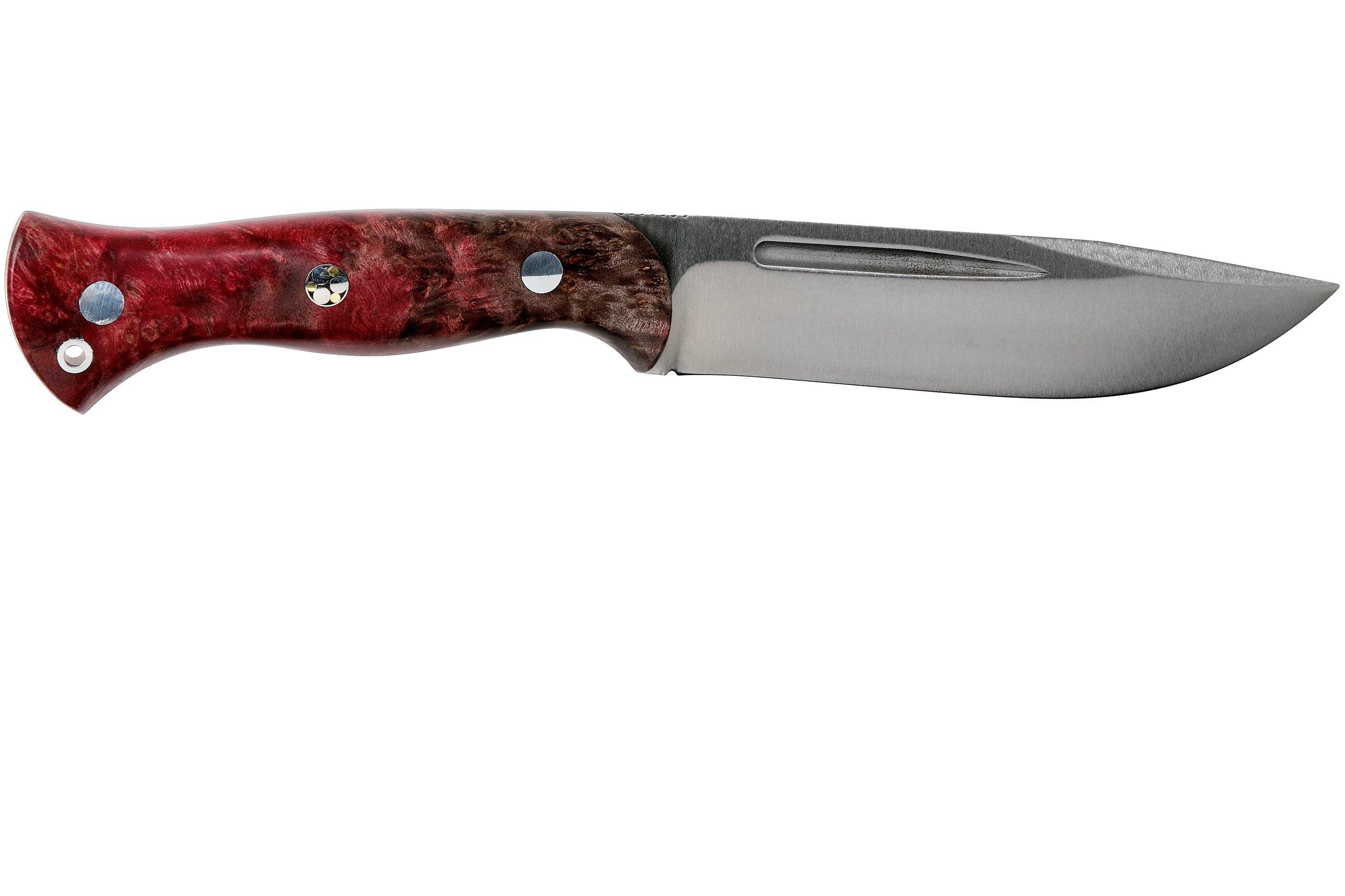 Bark River Cub CPM 3V, Hellfire Maple Burl, Mosaic Pin bushcraft knife ...