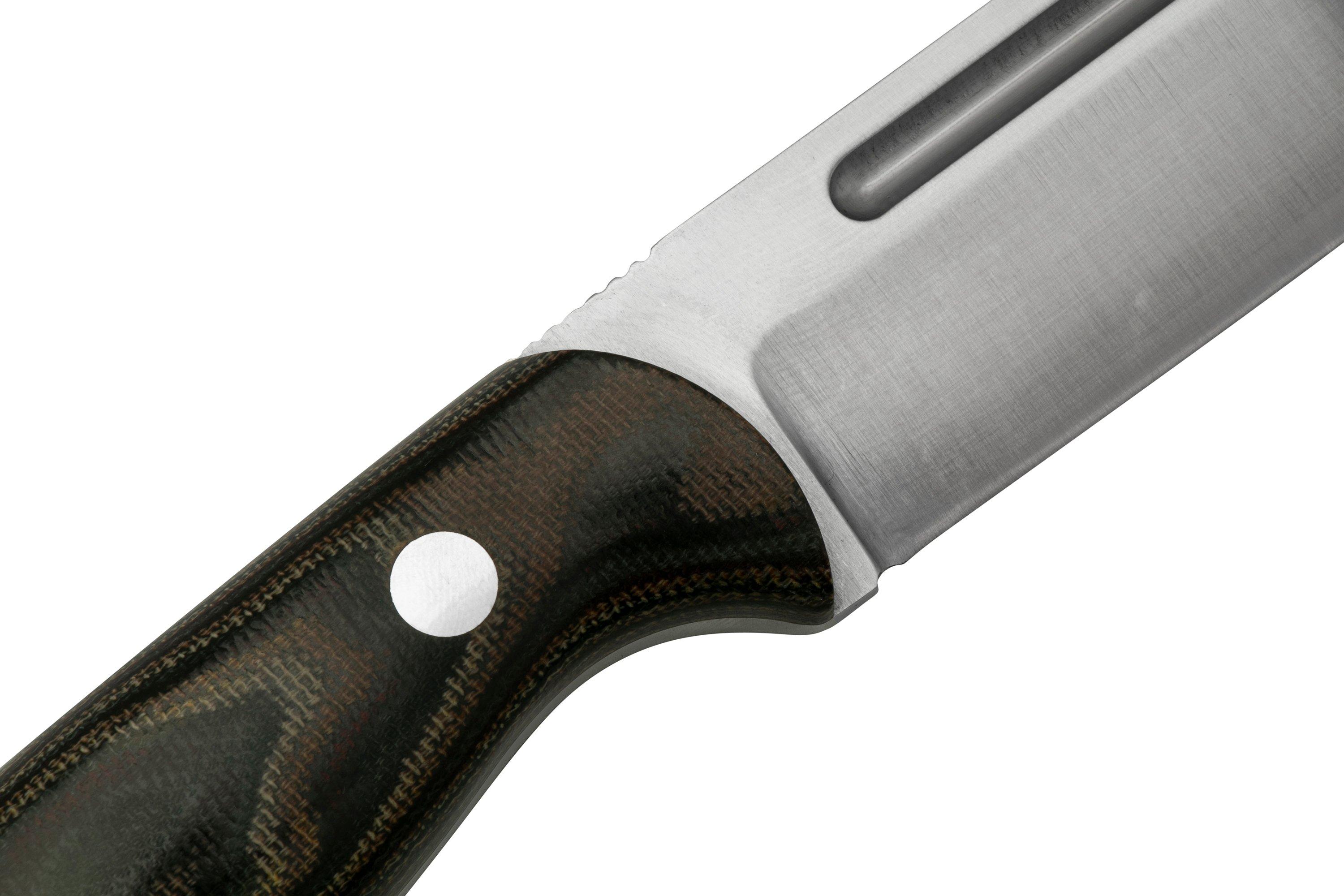 Bark River Cub CPM 3V Snakeskin Burgundy Canvas Micarta, bushcraft ...