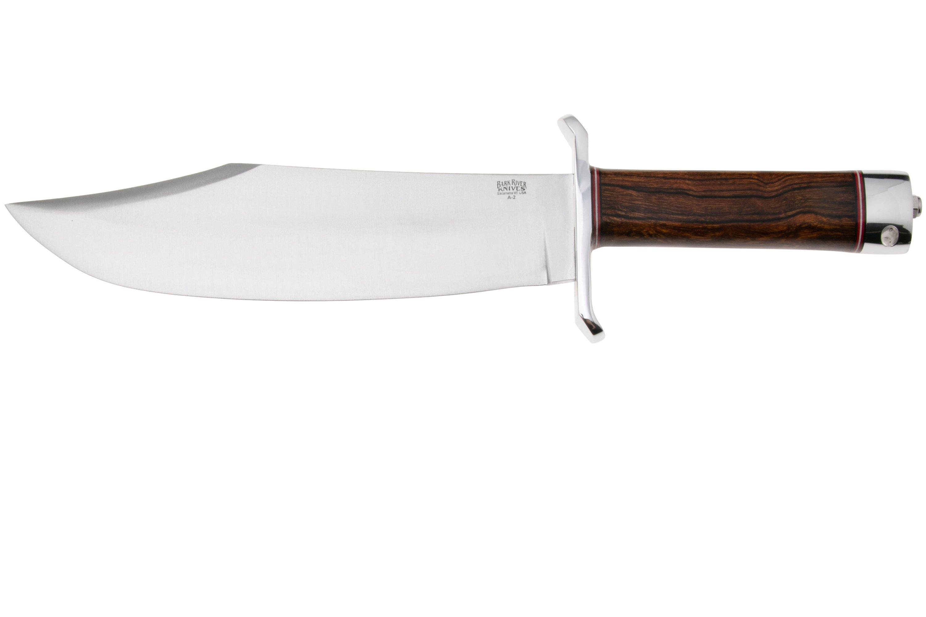 Bark River V-44 Bowie, Satin A2, Desert ironwood, Double Quillion ...