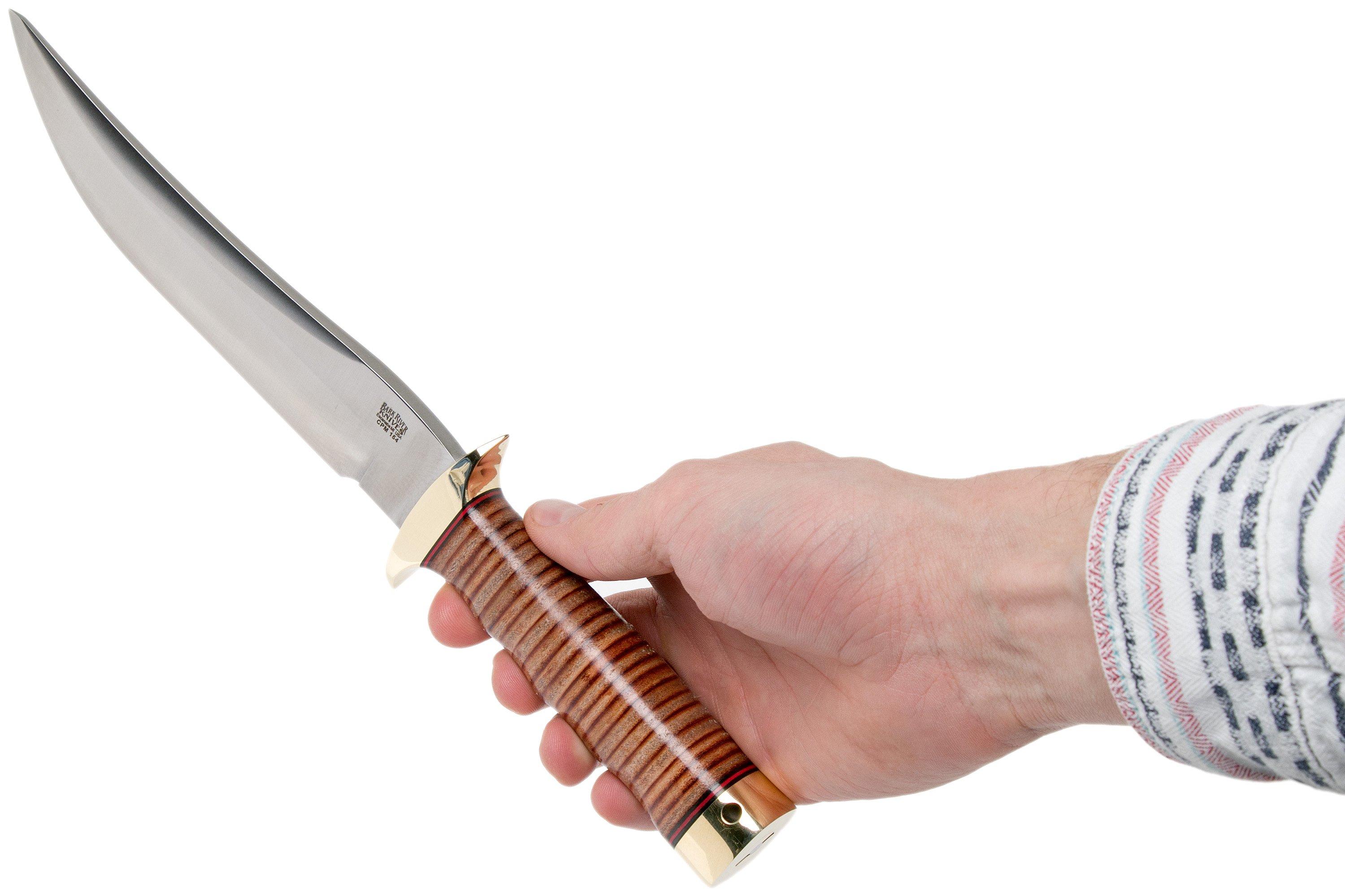 Bark River MACV-SOG Recondo Bowie CPM-154, Stacked Leather ...