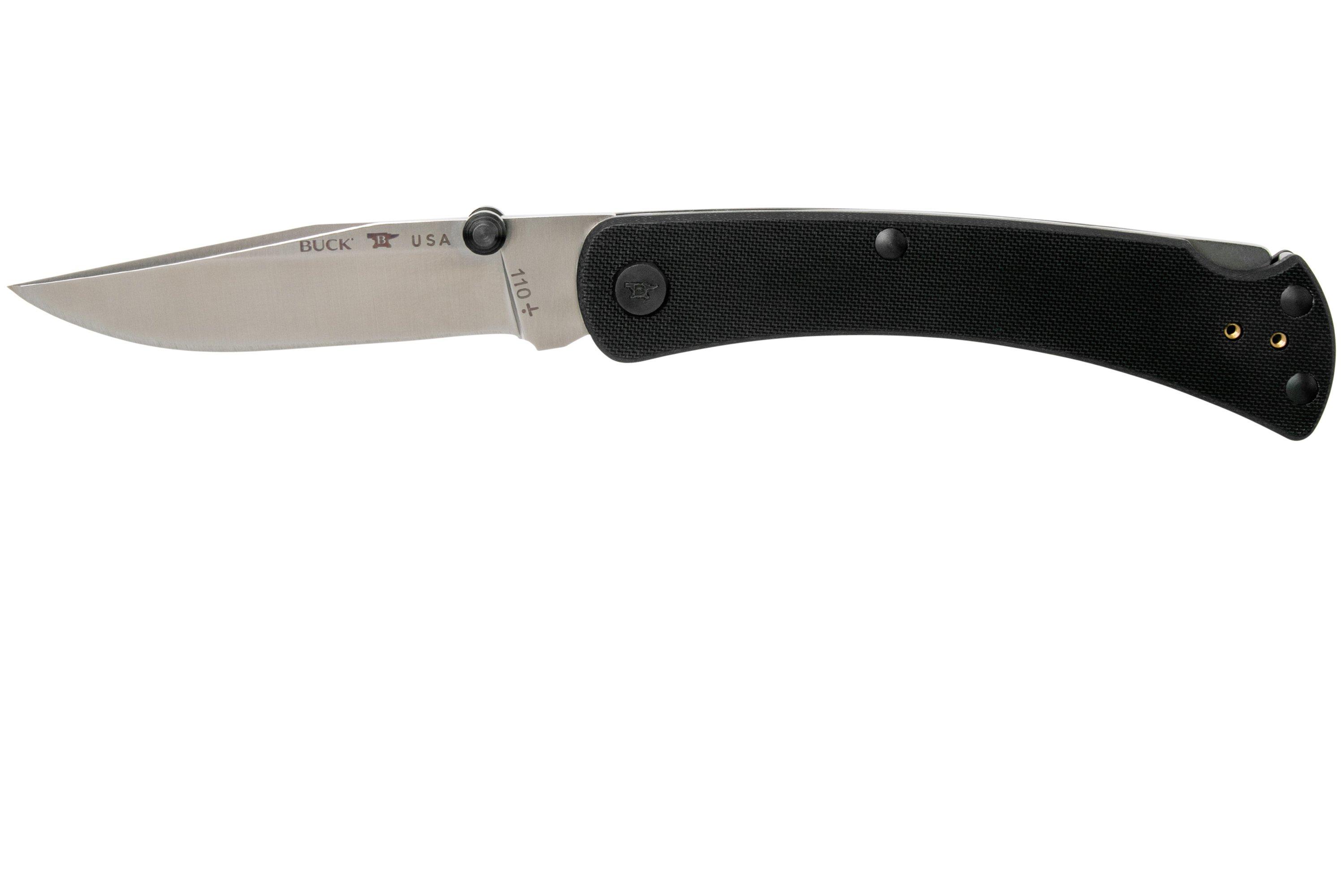 Buck 110 Slim Pro TRX Black G10 0110BKS3 pocket knife | Advantageously ...