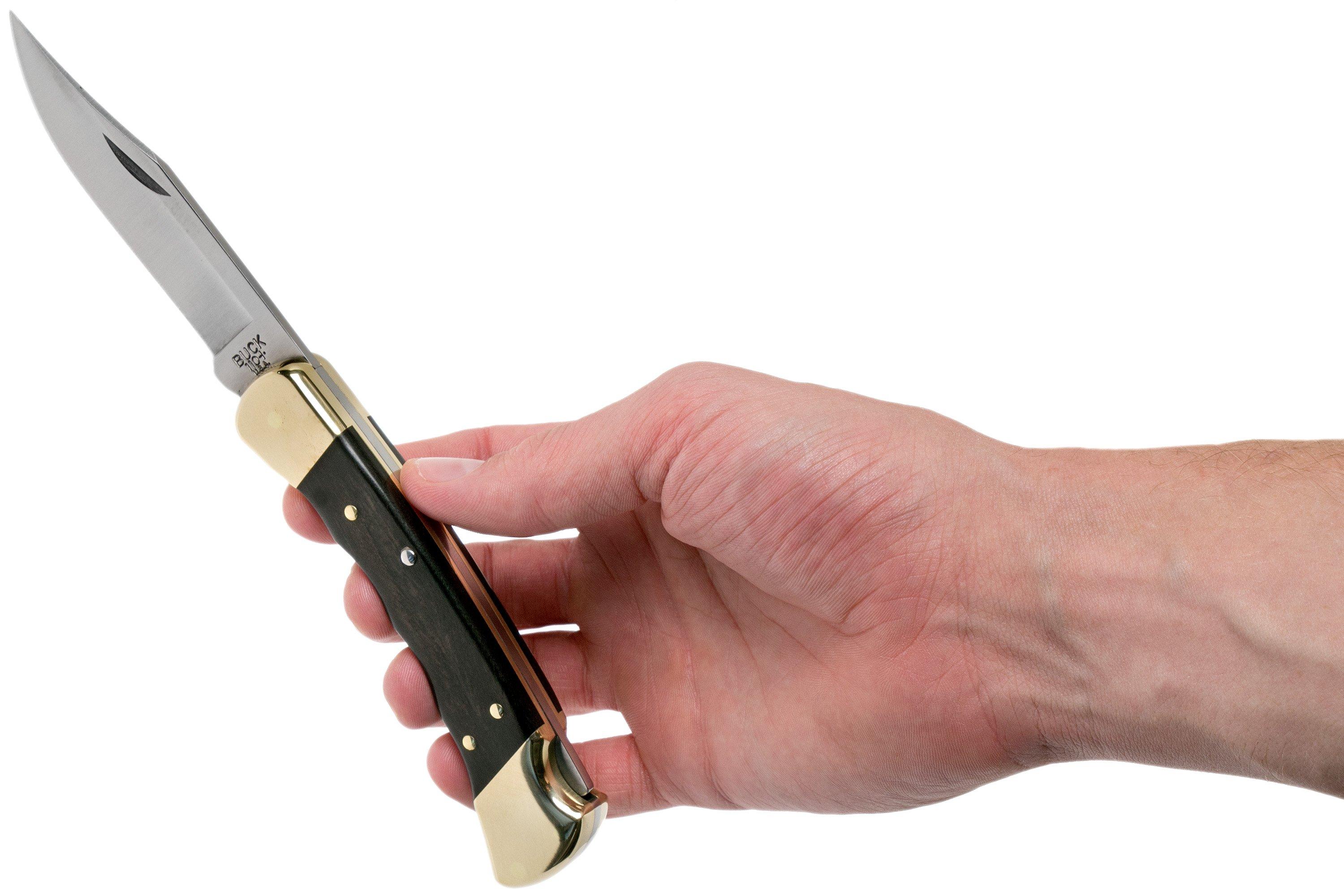 Buck 110 Folding Hunter, with finger grooves | Advantageously shopping at Knivesandtools.dk