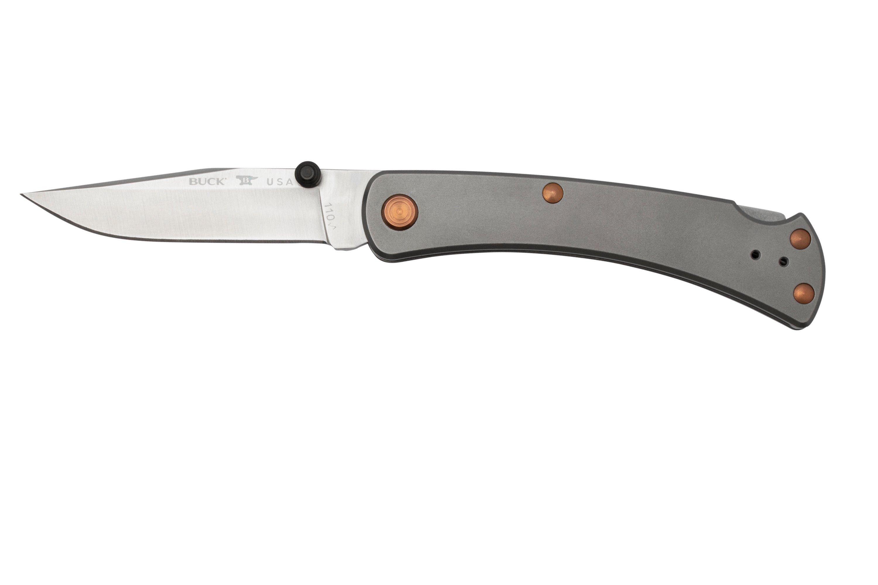 Buck 110 slim pro TRX Titanium, 0110GYSLE1 Limited, pocket knife ...
