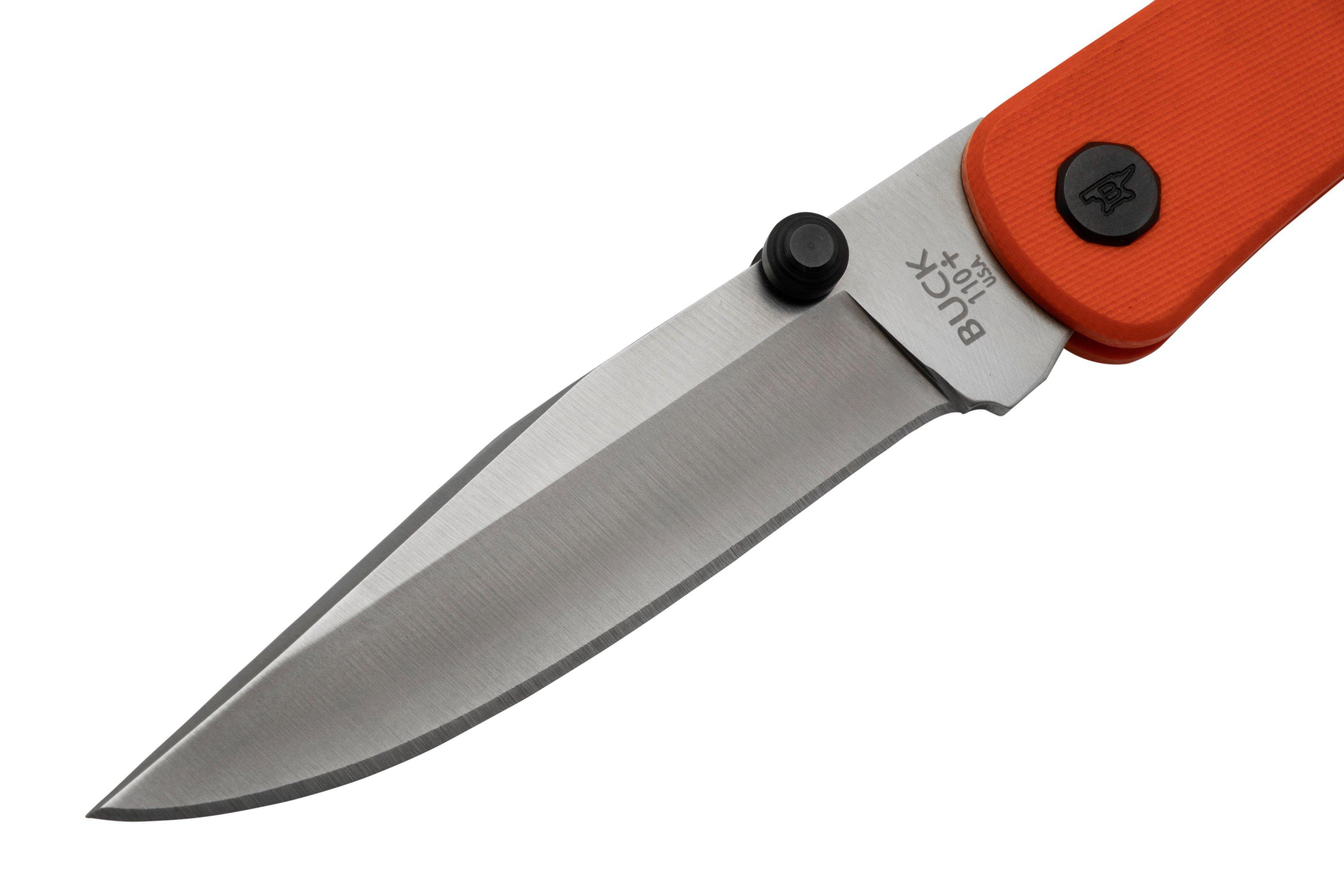 Buck 110 Slim Pro TRX, Orange G10 0110ORS3 pocket knife ...