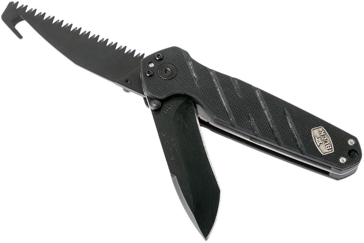 Buck 183 Blackout Crosslock G10 Black 183BKS | Advantageously shopping ...