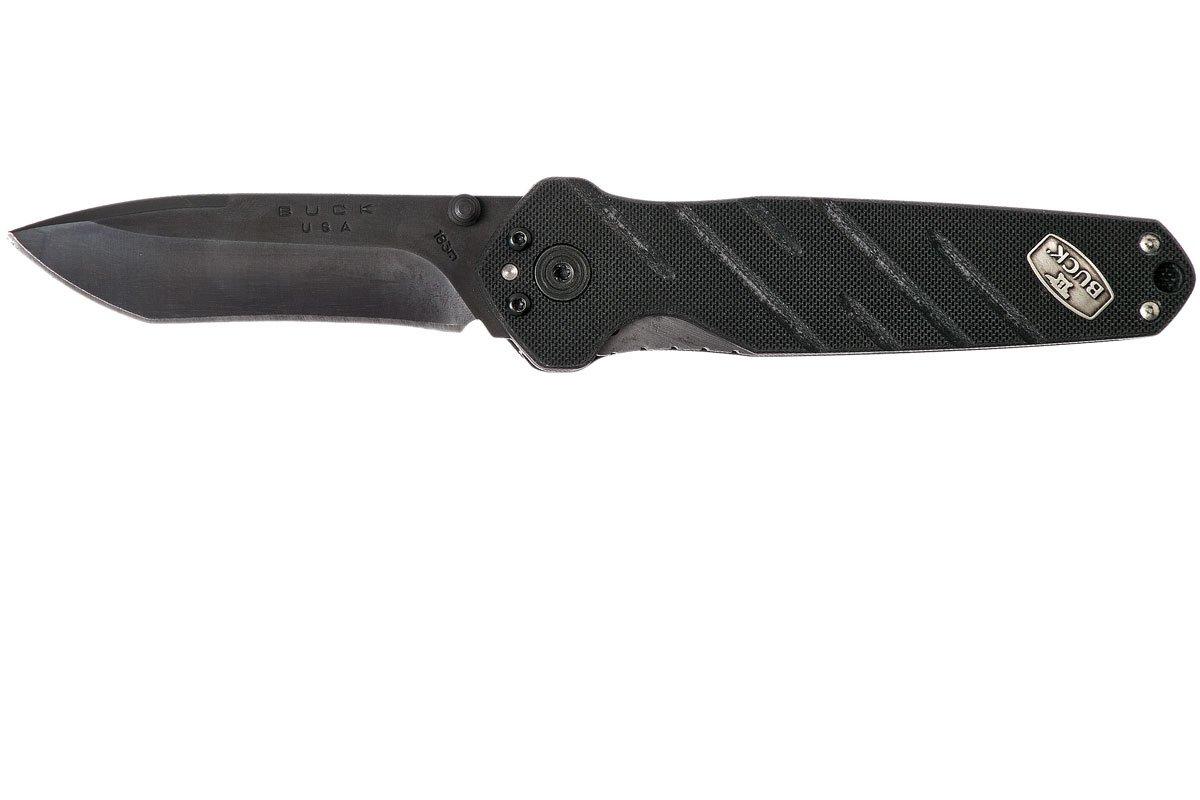 Buck 183 Blackout Crosslock G10 Black 183BKS | Advantageously shopping ...