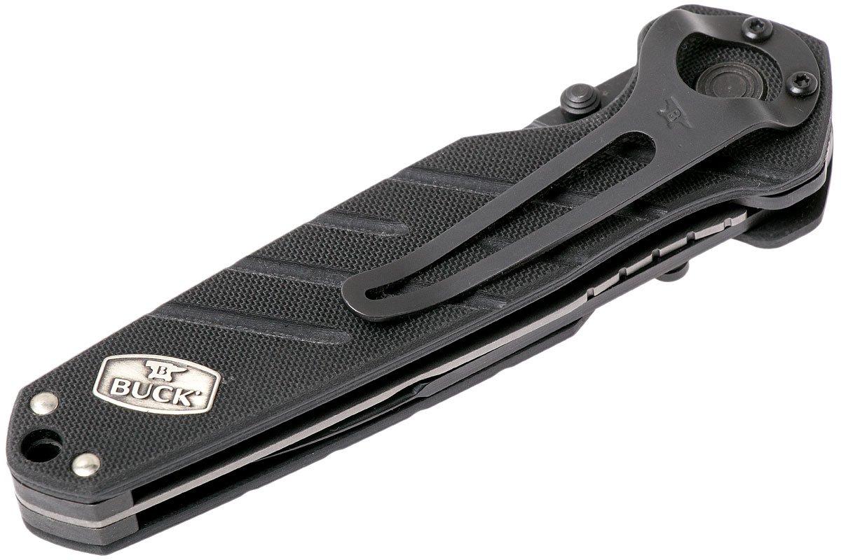 Buck 183 Blackout Crosslock G10 Black 183BKS | Advantageously shopping ...